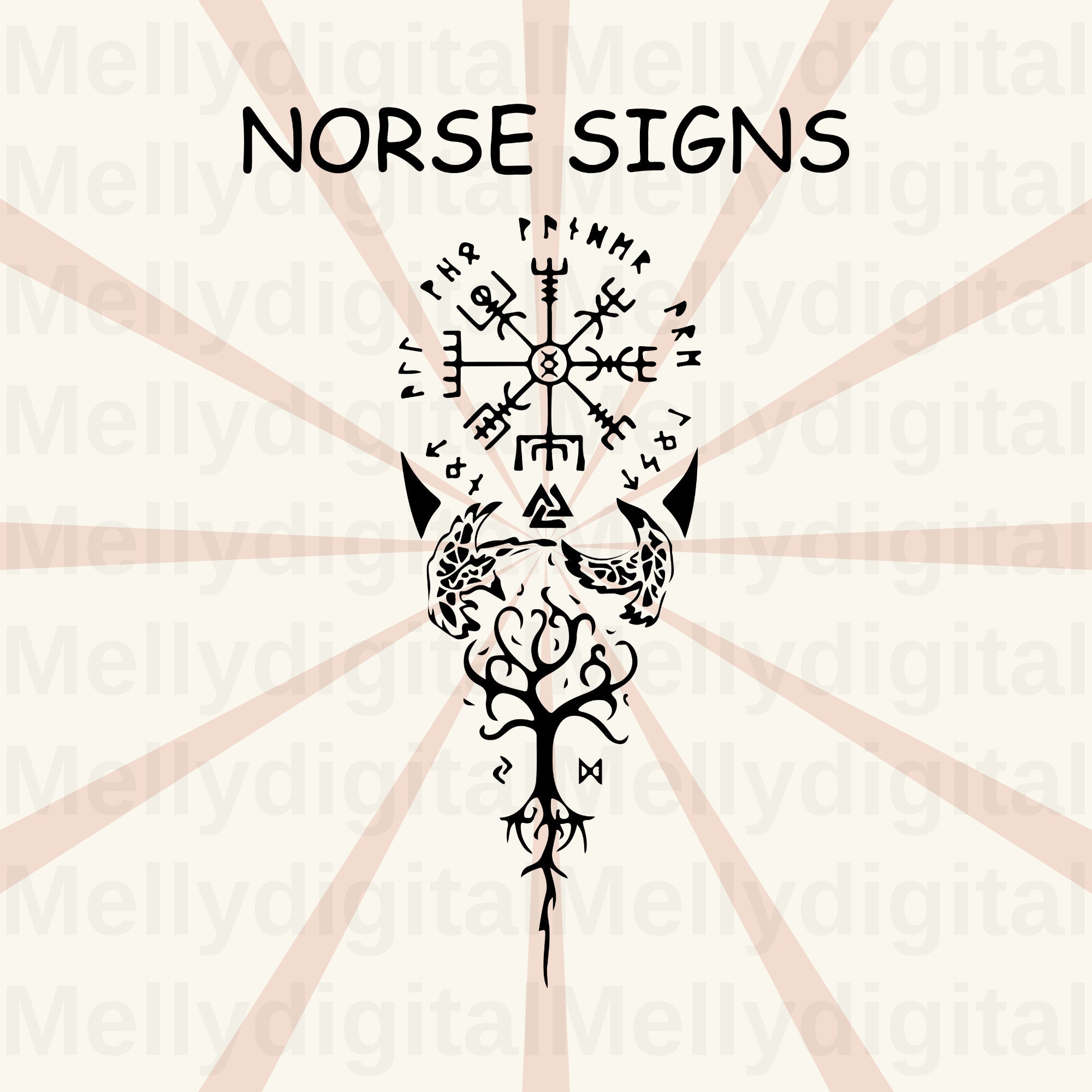 Norse Signs Svg, Vinyl Cut File, Svg, Pdf, Jpg, Png, Ai Printable ...