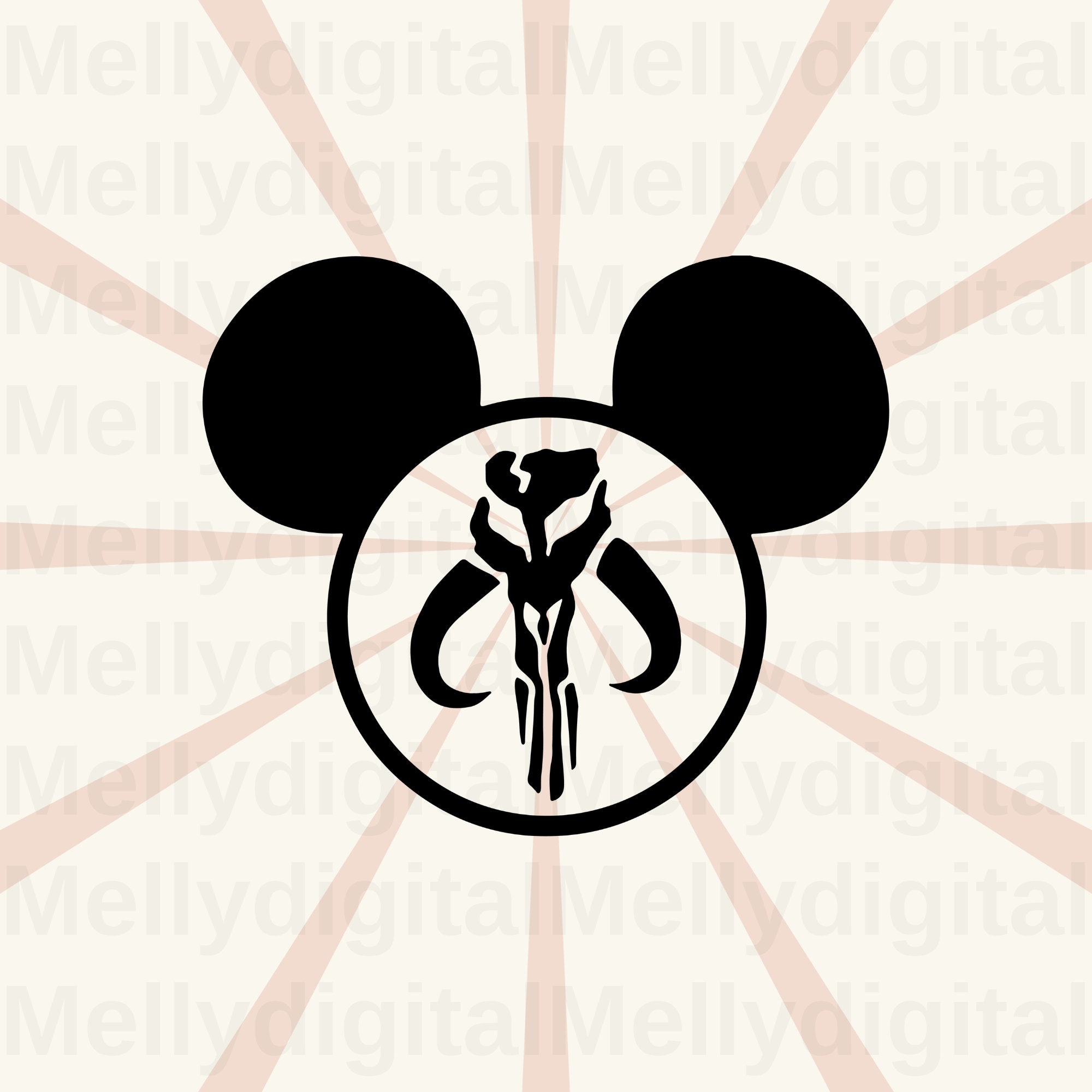 Símbolo Mandoloriano svg, mickey svg, cabeça de mouse svg, arquivo de ...