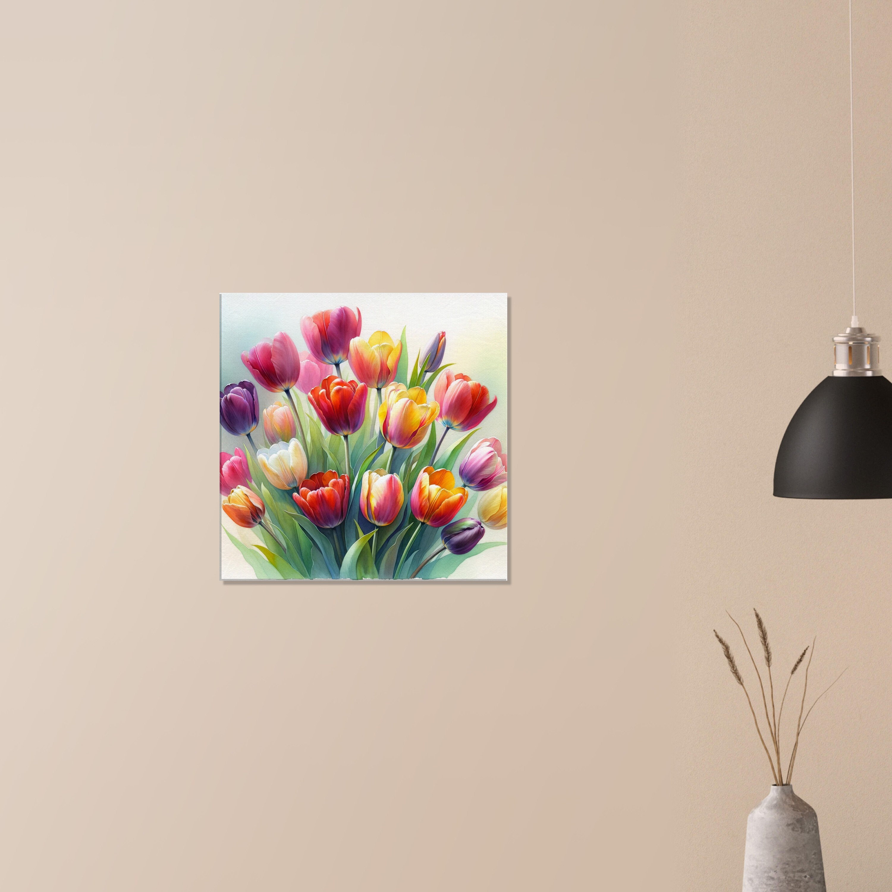 Vibrant Tulip Medley Canvas Print Radiant Botanical Wall Art for ...