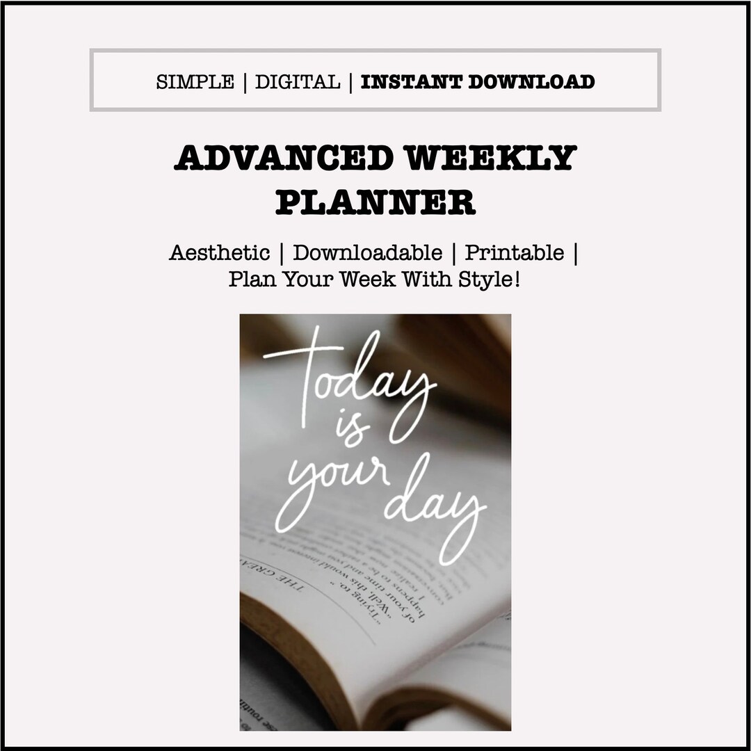 Advanced Weekly Planner Aesthetic Bullet Journal Daily Journal, Weekly ...