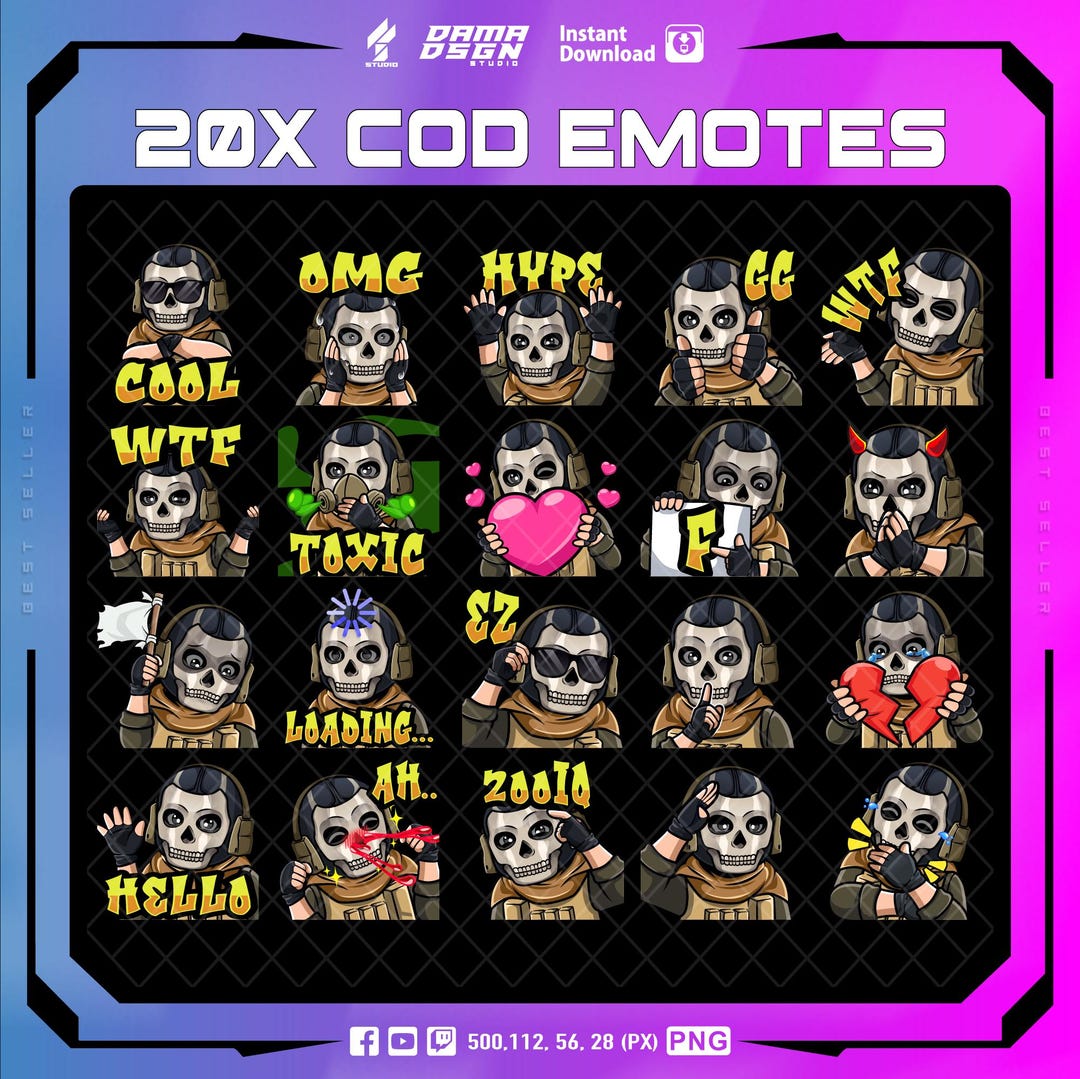 20x Tactical Soldier Emote – Military FPS Gamer Emoji for Twitch and ...