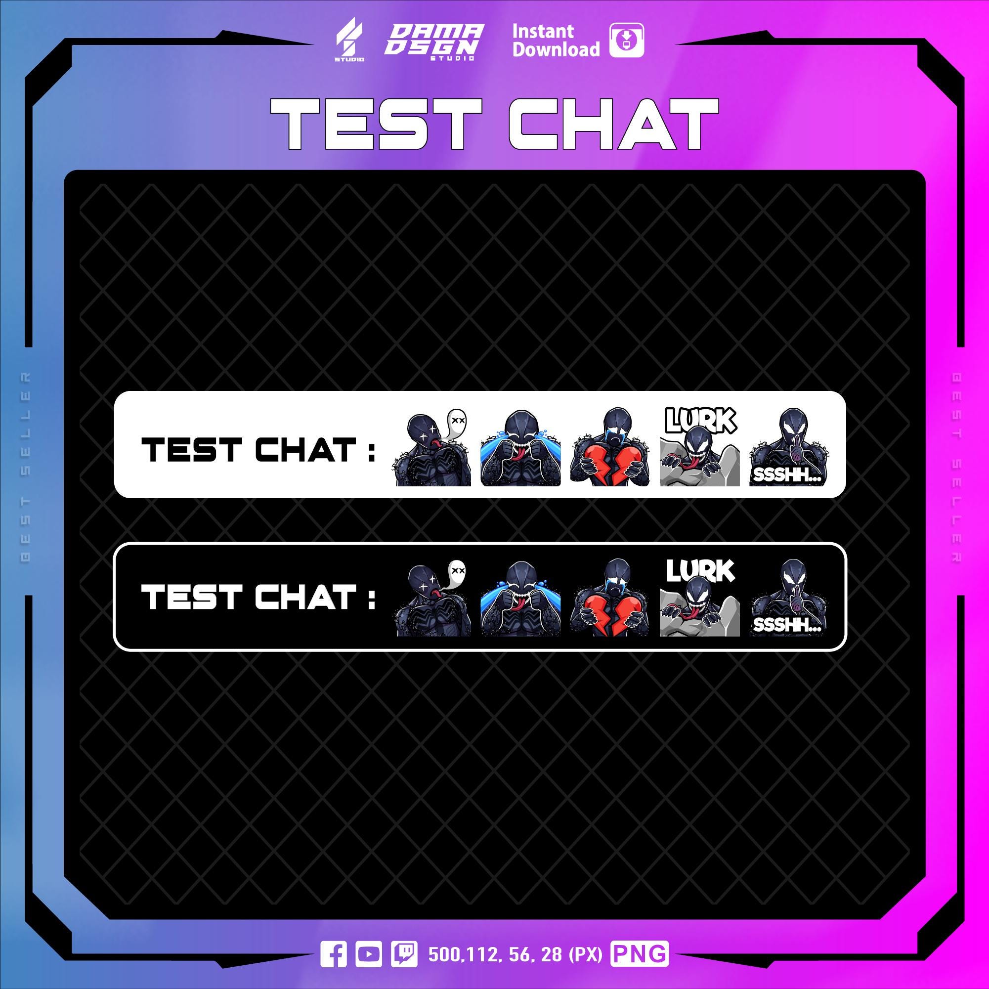 53x Dark Symbiote Emote | Alien Predator Emote for Twitch & Discord ...