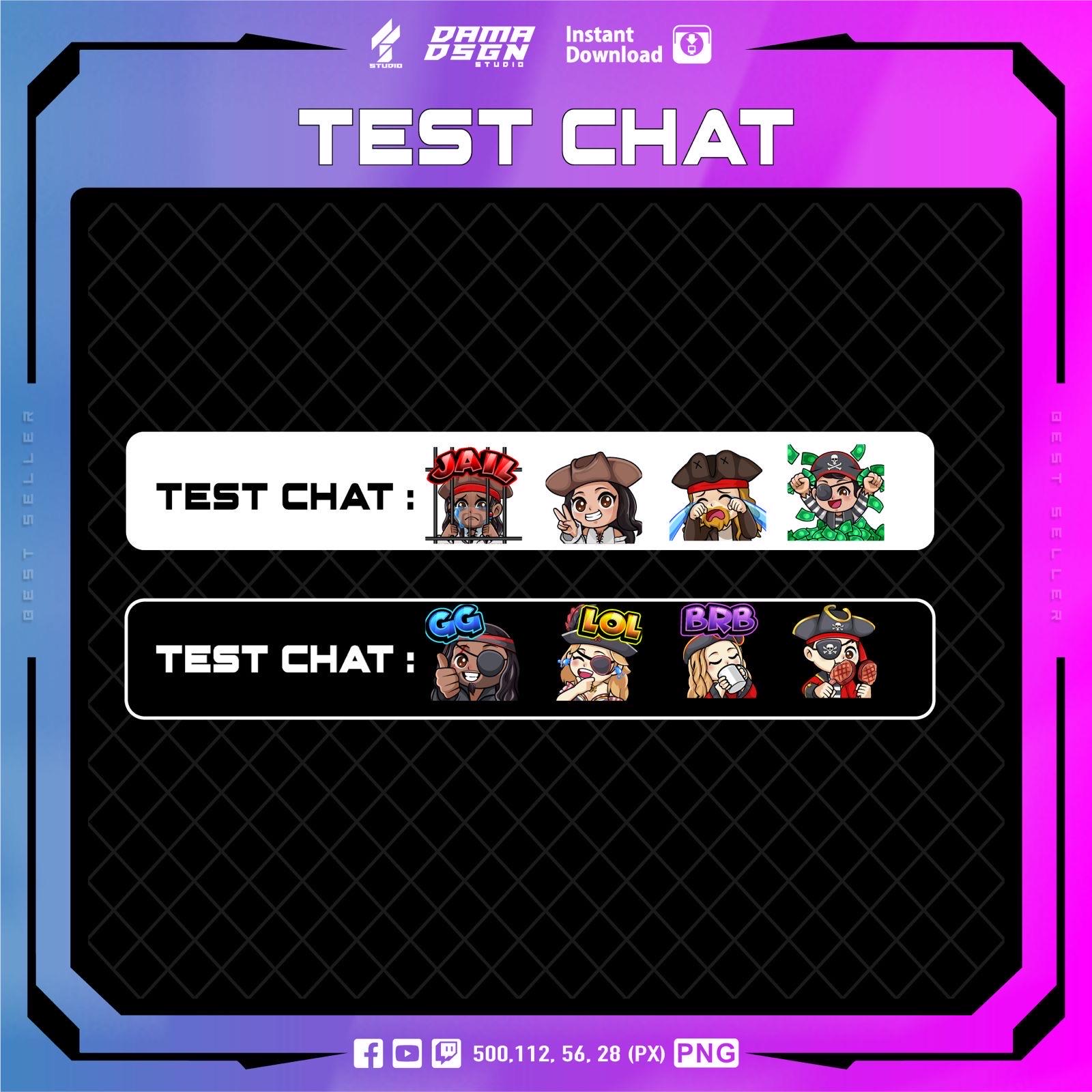 16x Pirate Emotes Pack: Treasure-worthy Twitch or Discord Emoticons ...