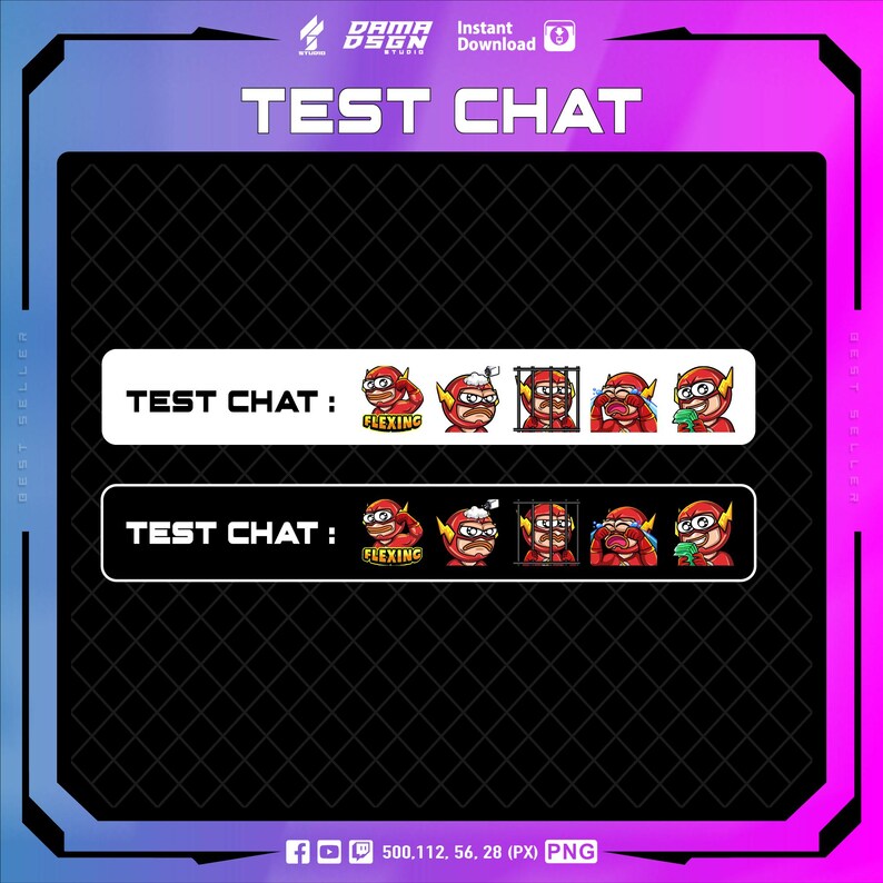 The Flash Pepe Emotes: Streamer Emotes for Twitch, Discord, Youtube - Etsy