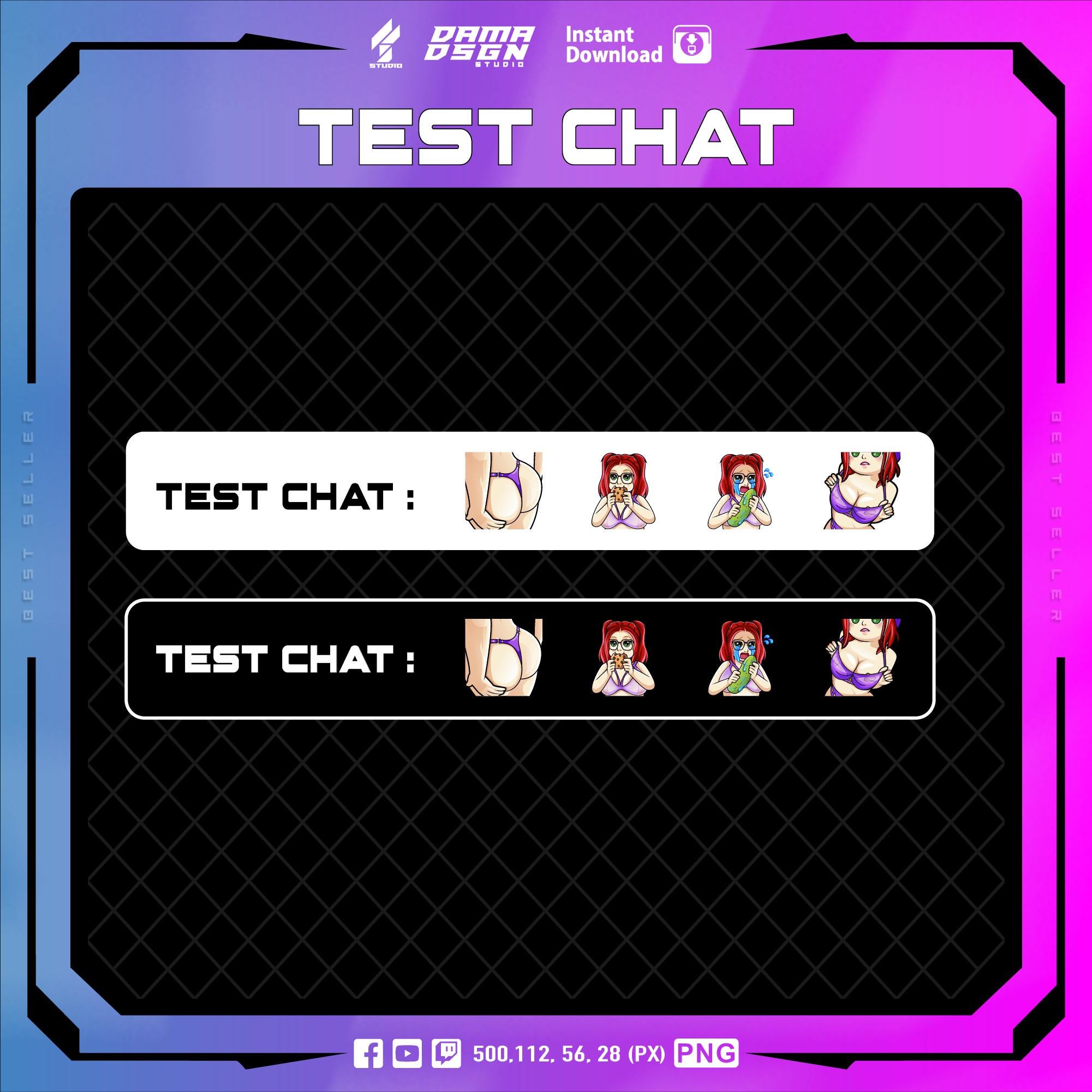 32 Flirty Gamer Emotes | Sexy Twitch & Discord Emoji (PNG) - Etsy