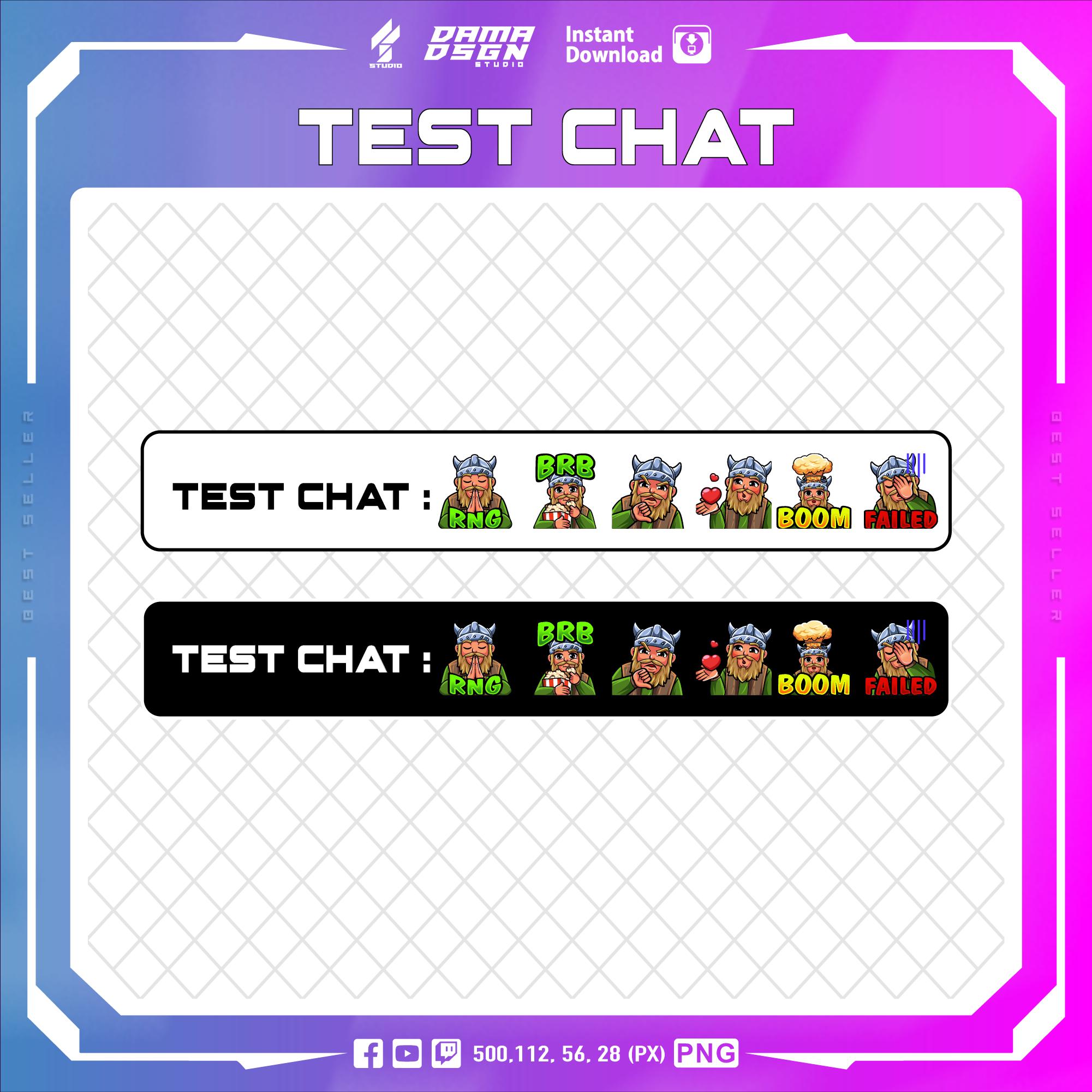 40x Viking Fighter Emotes + 10x Text Emotes: Twitch, Discord, Youtube ...