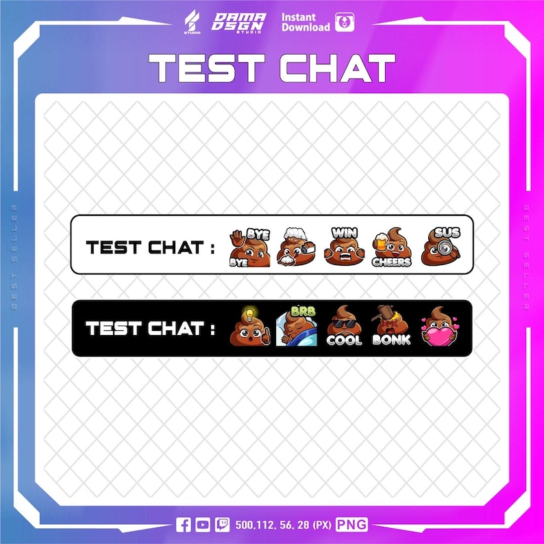 35x Funny Poop Emojis: Twitch, Discord, Youtube, Facebook (instant ...