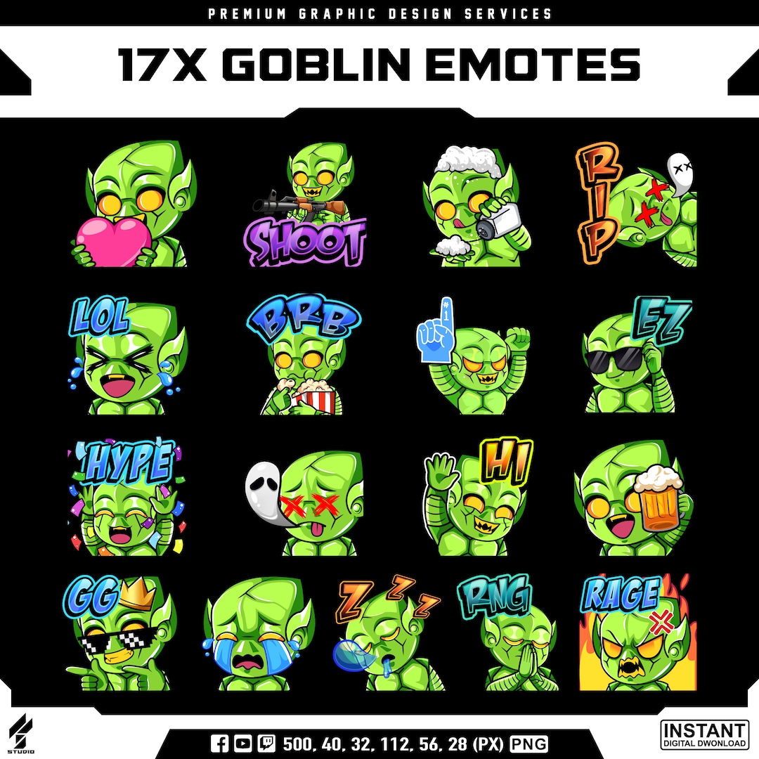 17X GOBLIN EMOTES | Fun & Mischievous Emotes | Twitch Emotes | Discord ...