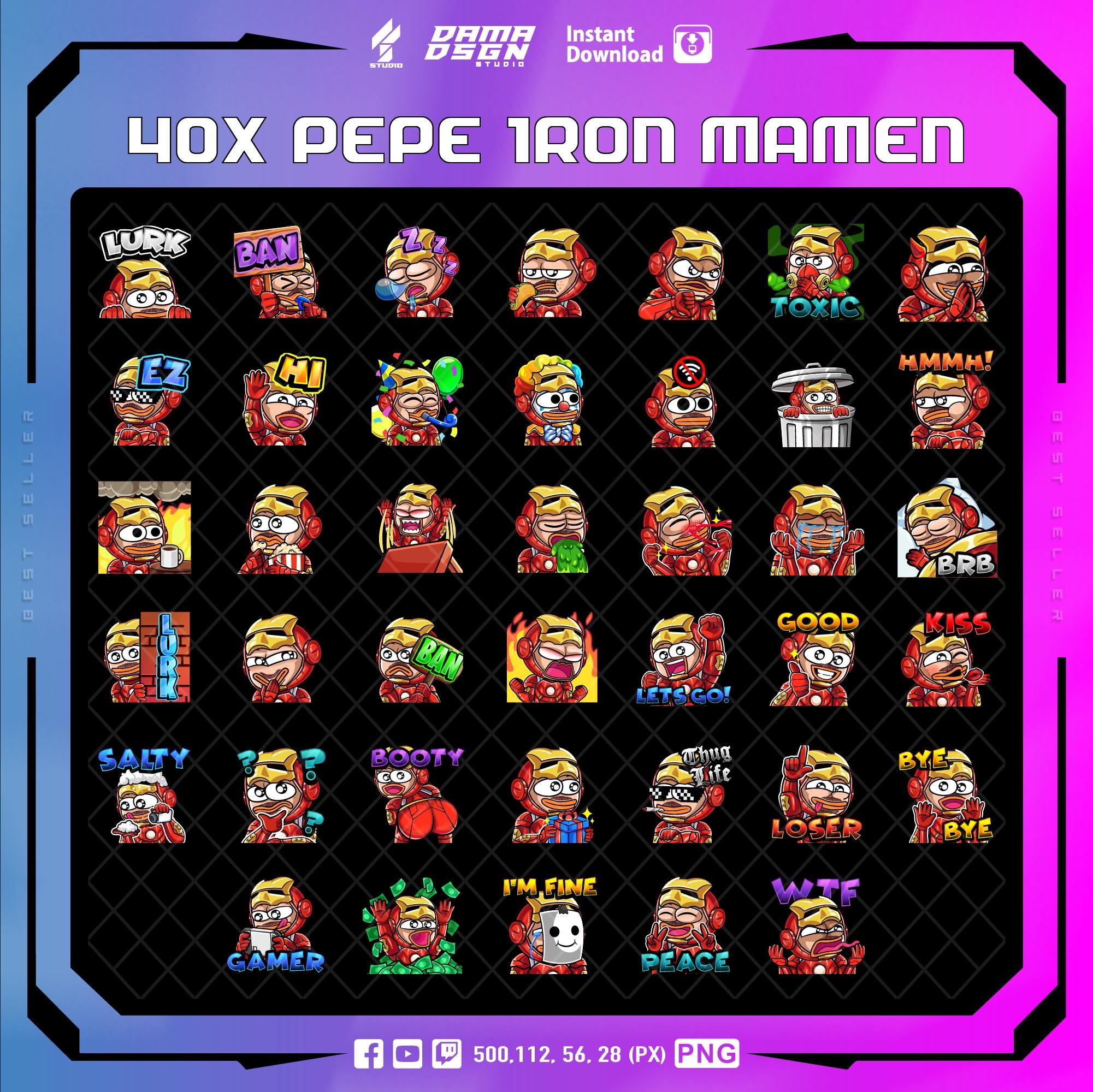 40x Tech Suit Pepe Emote Pack | Animated and Static | Twitch & Discord ...