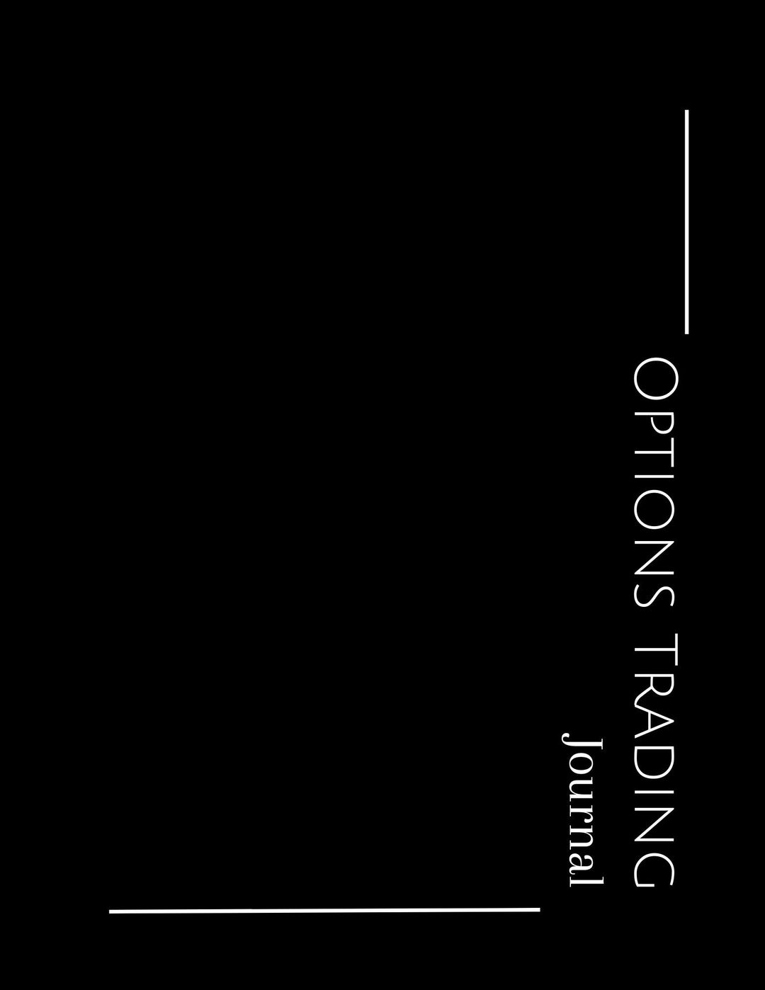 Options Trading Journal: for the Serious Trader - Etsy