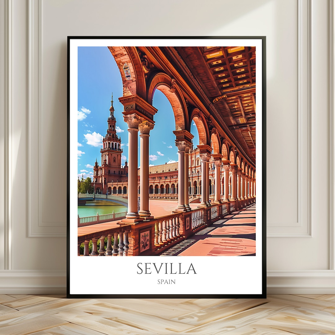Seville Travel Poster | Art Print of the Andalusian Capital | Gift for ...