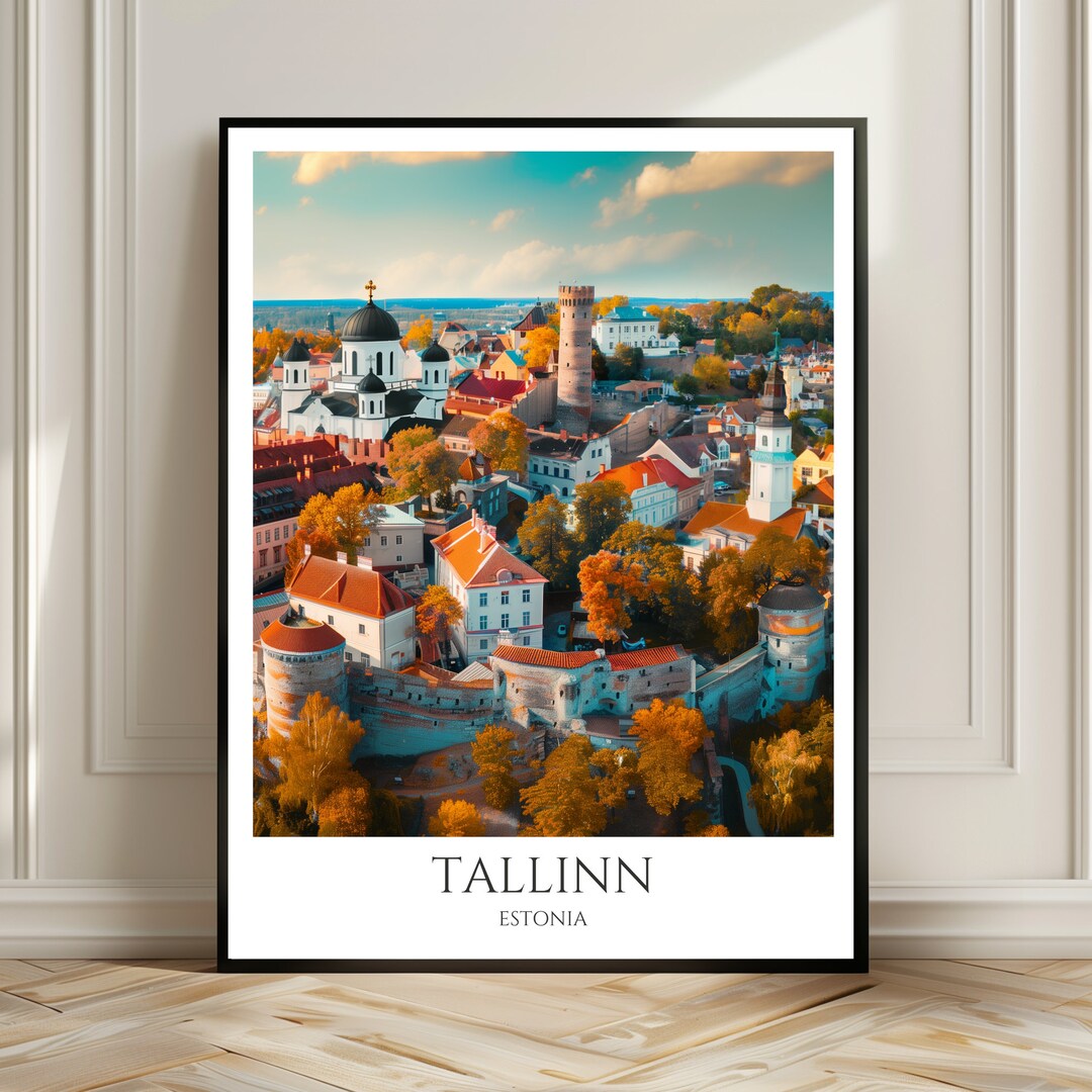 Travel Poster Tallinn | Art Print of the Medieval Capital of Estonia ...