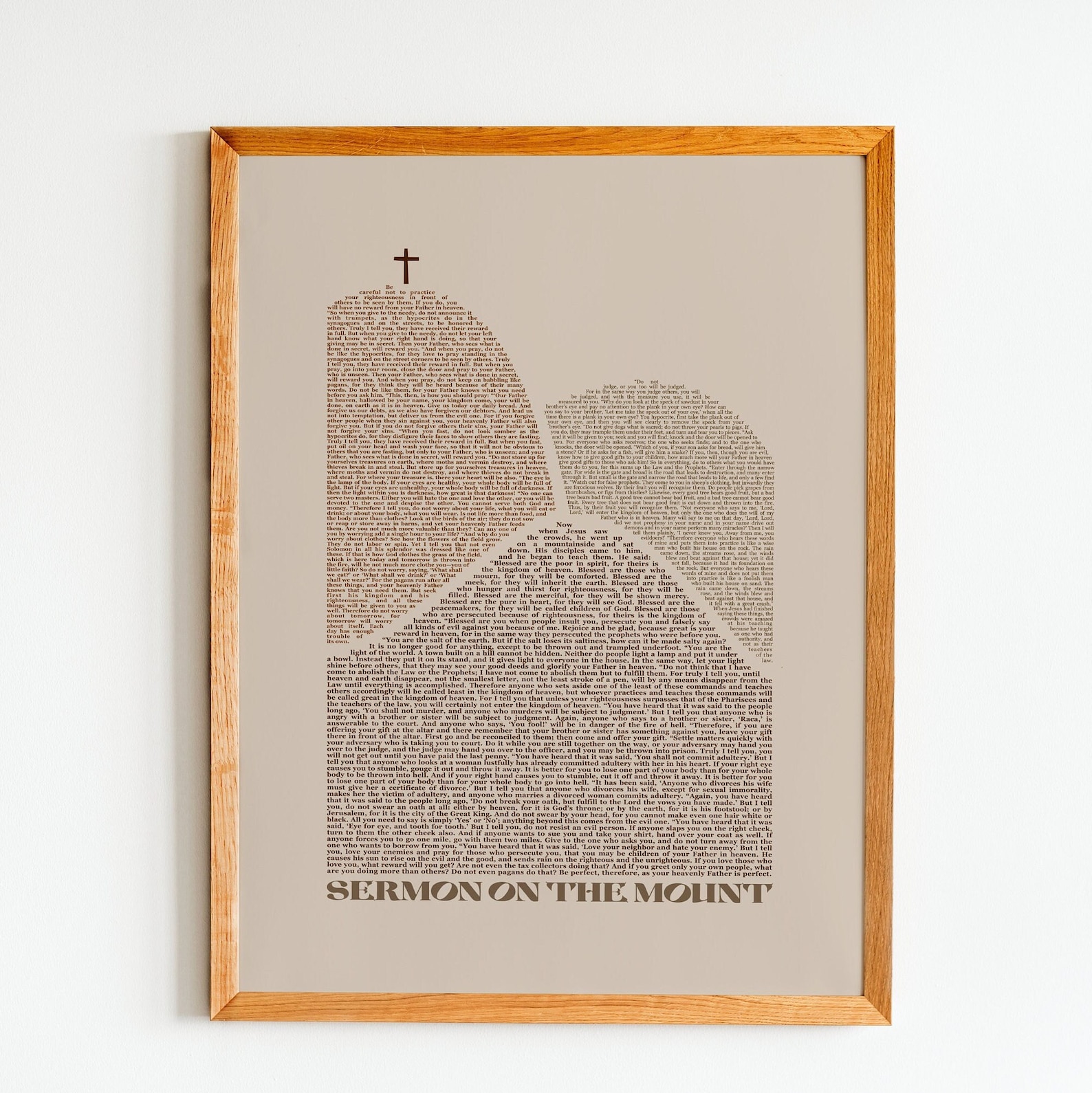 Sermon on the Mount Art, NIV, Digital Download, Jesus Wall Art, Bible ...