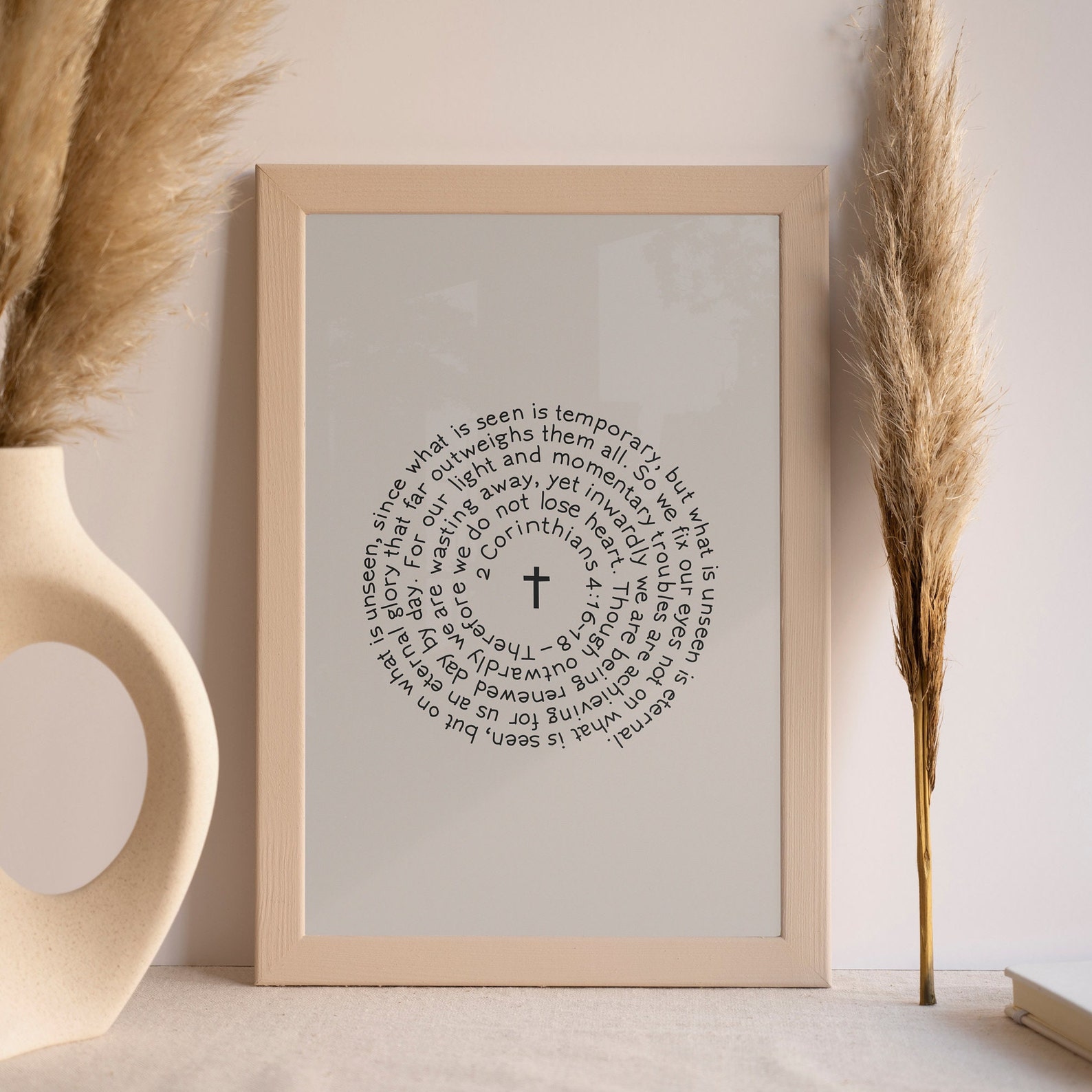 2 Corinthians 4:16-18 Poster, Digital Print, Bible Verse Poster, Do Not ...