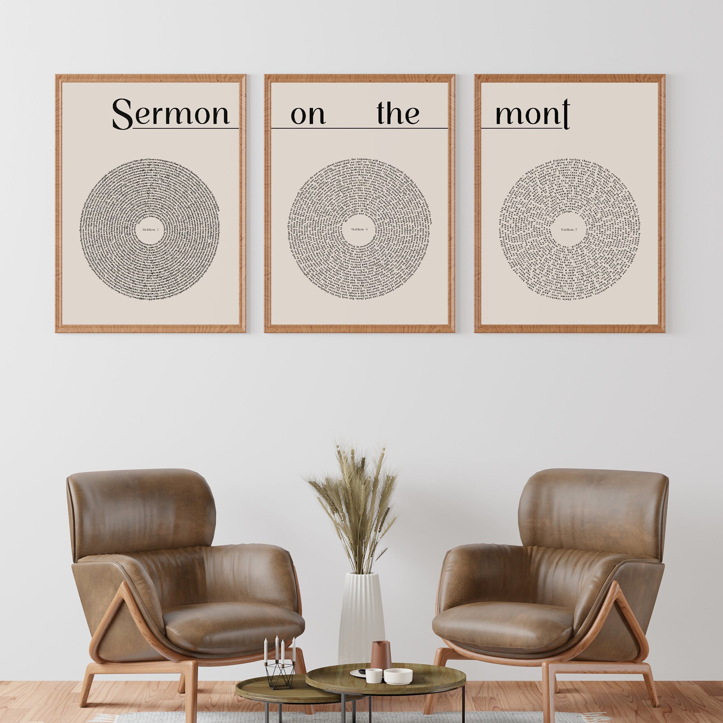 Sermon on the Mount Art, A1, Digital Download, Matthew 5, 6, 7, Jesus ...