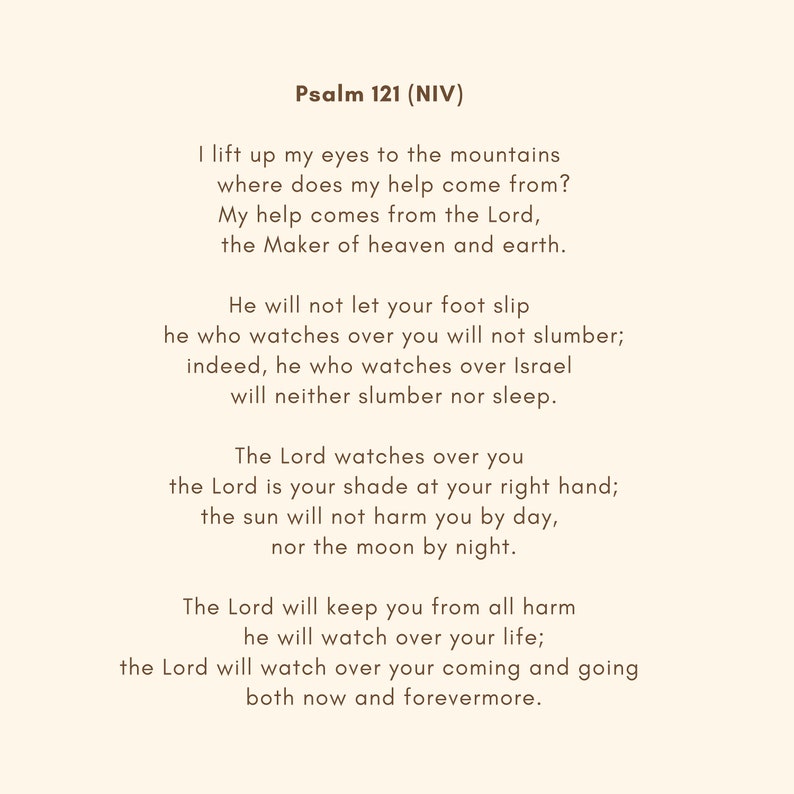 Psalm 121 Wall Art, Bible Verse Poster, Digital Download, Scripture Art ...