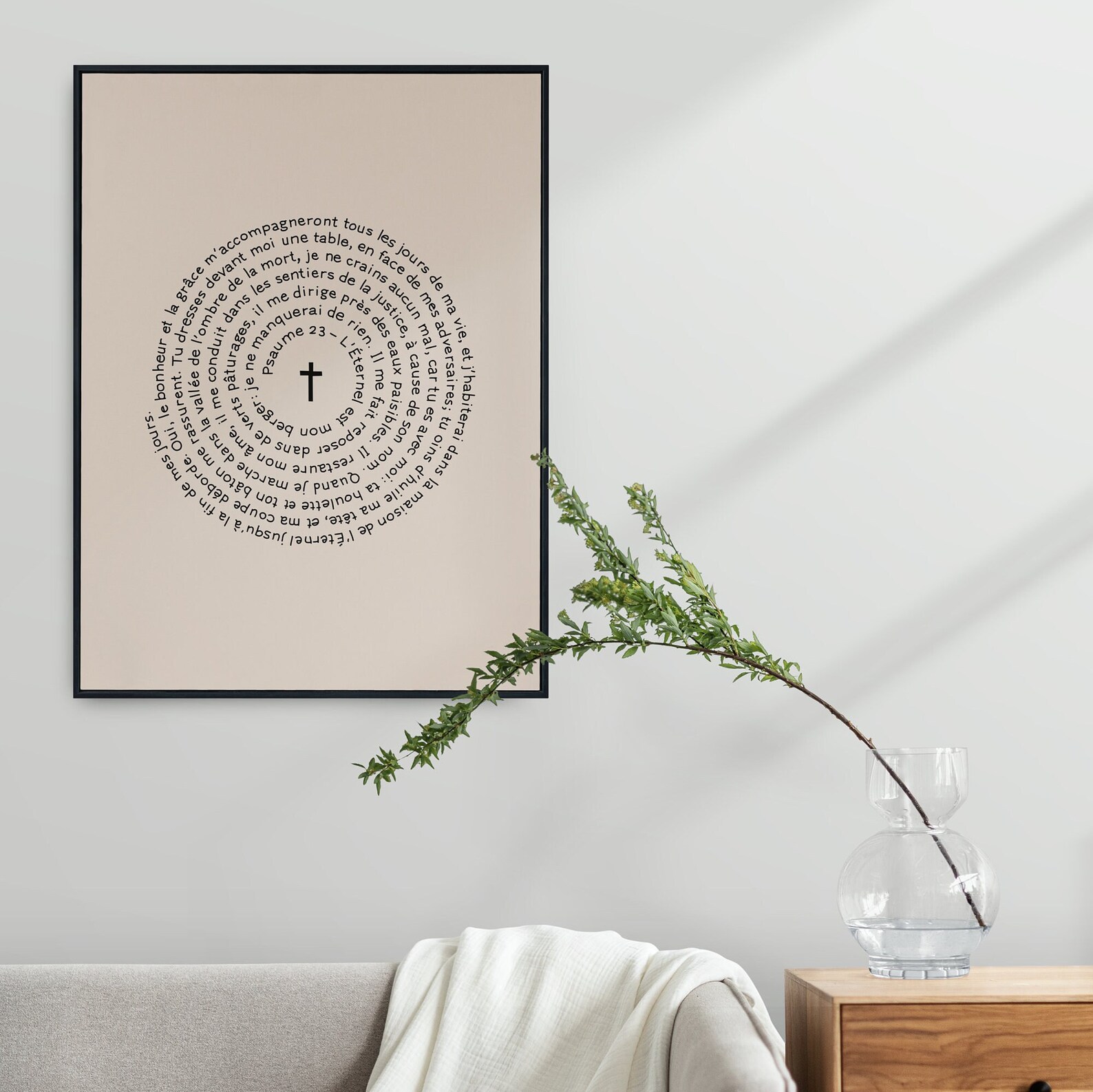 Psalm 23 in FRENCH, Bible Poster, Illustrated Bible Verses, Christian ...