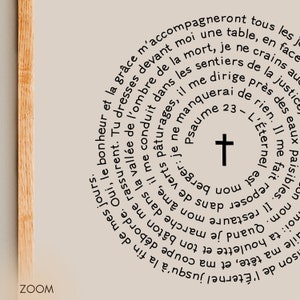 Psalm 23 in FRENCH, Bible Poster, Illustrated Bible Verses, Christian ...