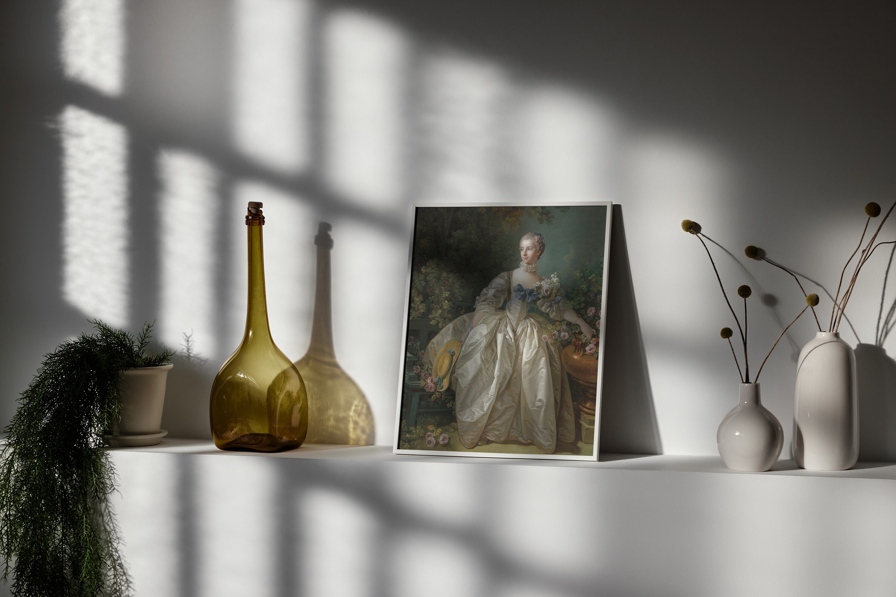 1700s French Portrait Victorian Lady | Vintage Rococo Painting Poster ...