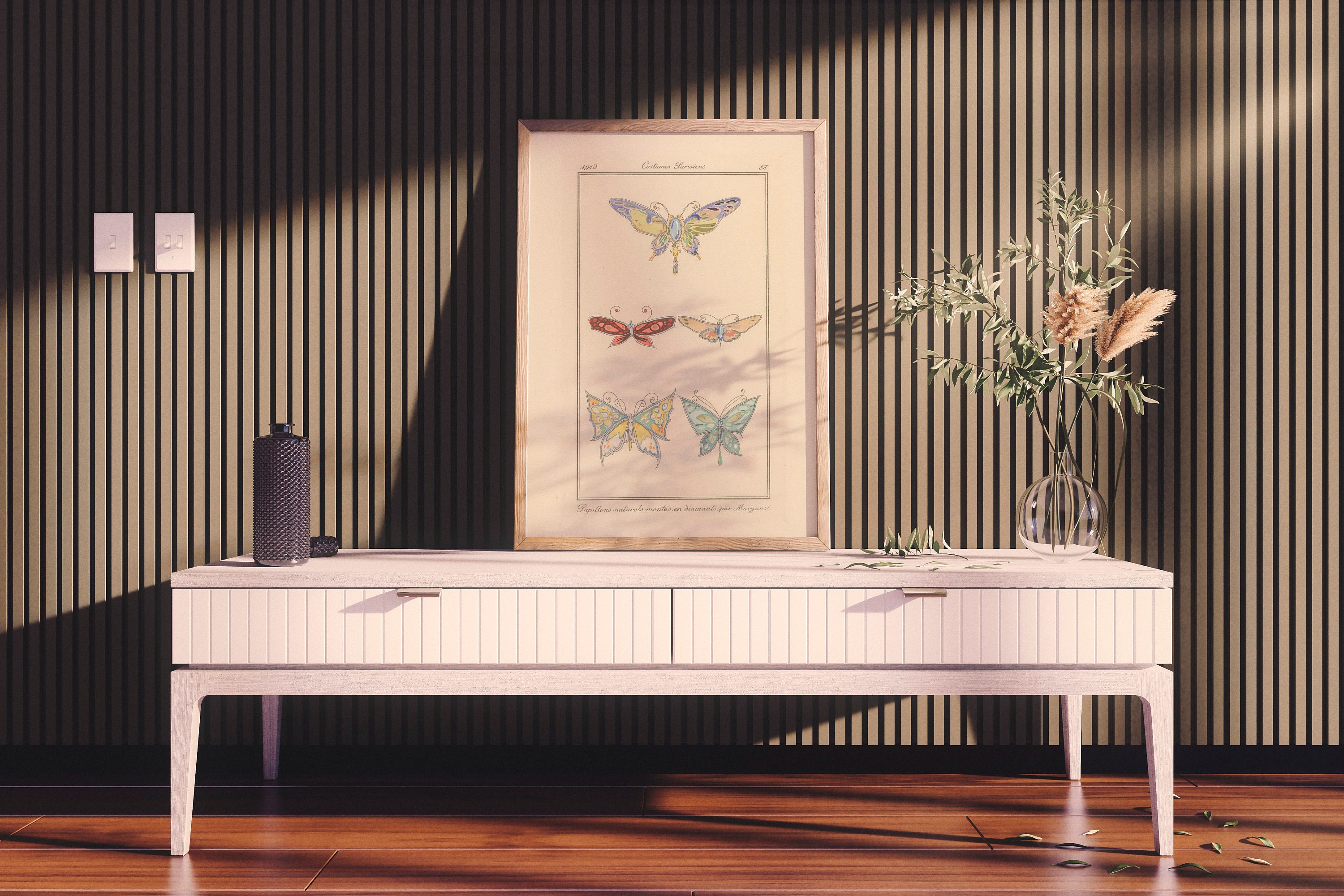 Art Deco Butterfly Illustration Printable | 1900's Digital Download ...