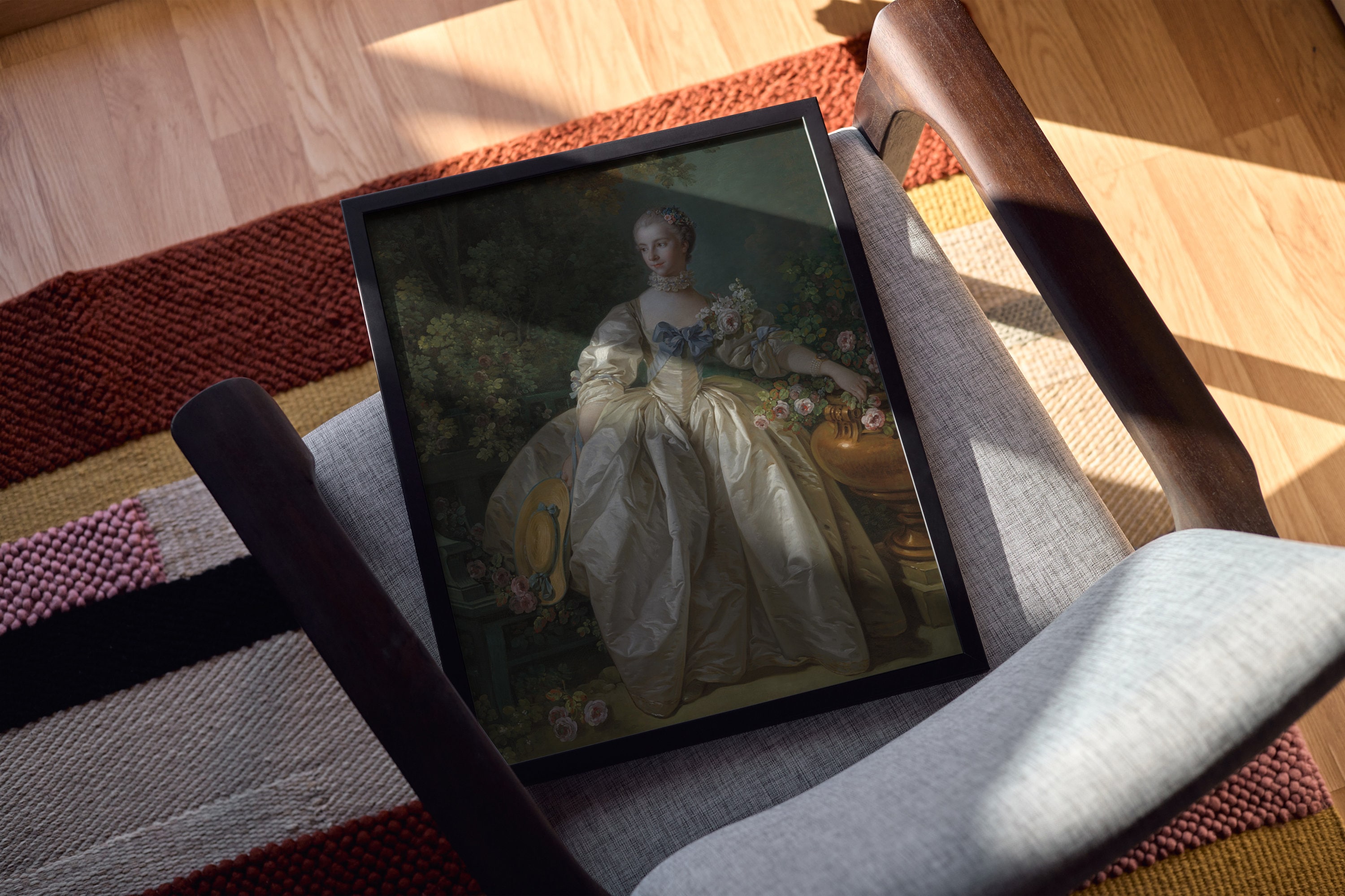 1700s French Portrait Victorian Lady Vintage Rococo Painting Poster ...