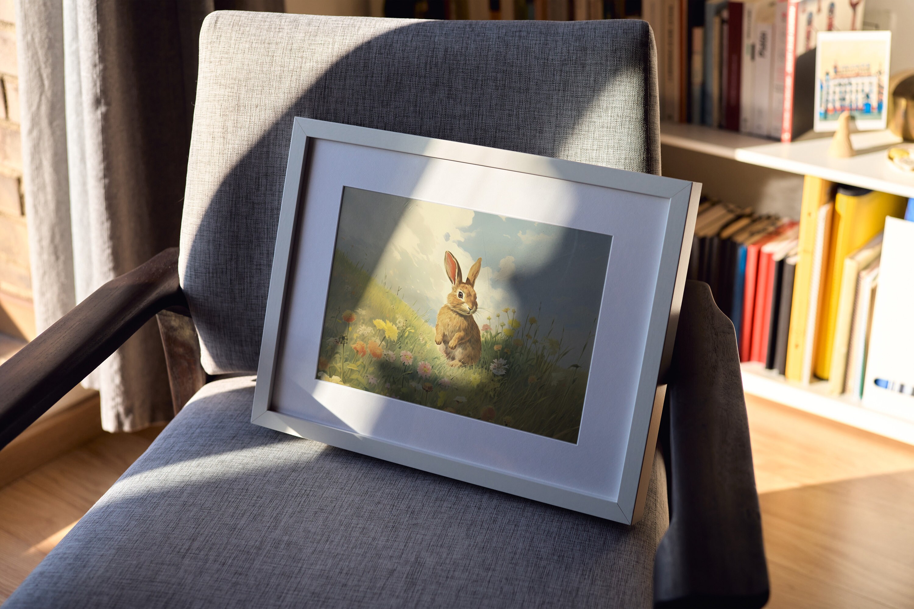 Vintage Rabbit Storybook Illustration Print - Digital Download - Etsy