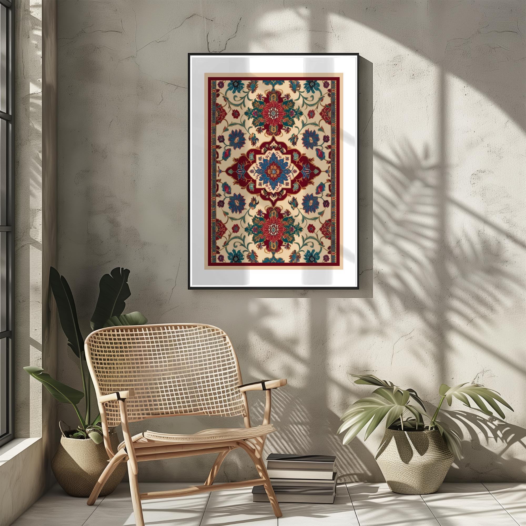 Traditional Turkish Ottoman Kilim Wall Art | Digital Download | Boho ...