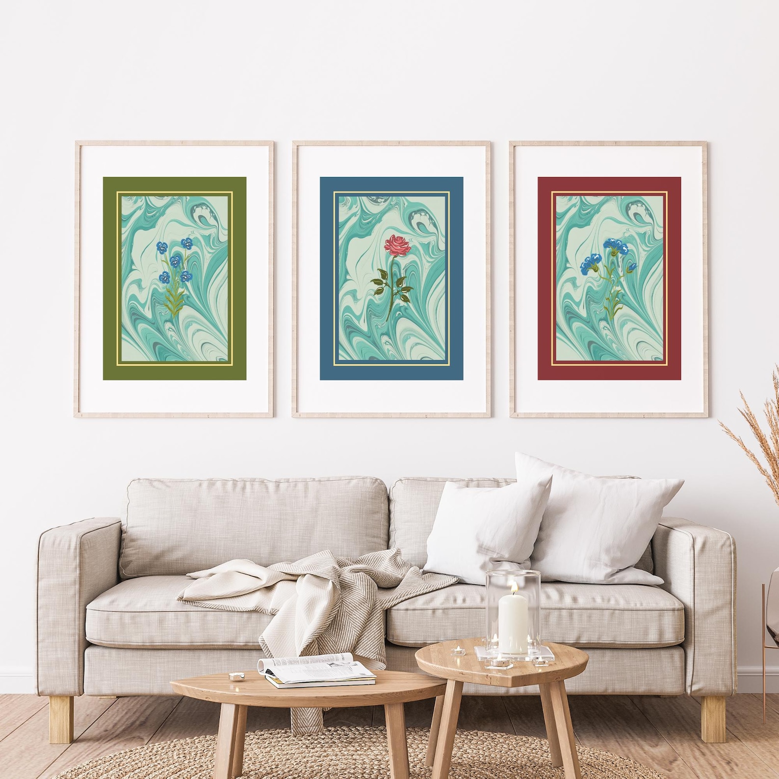 Turkish Ebru Art Print / Printable Marbling Wall Art / Fluid Home Decor ...