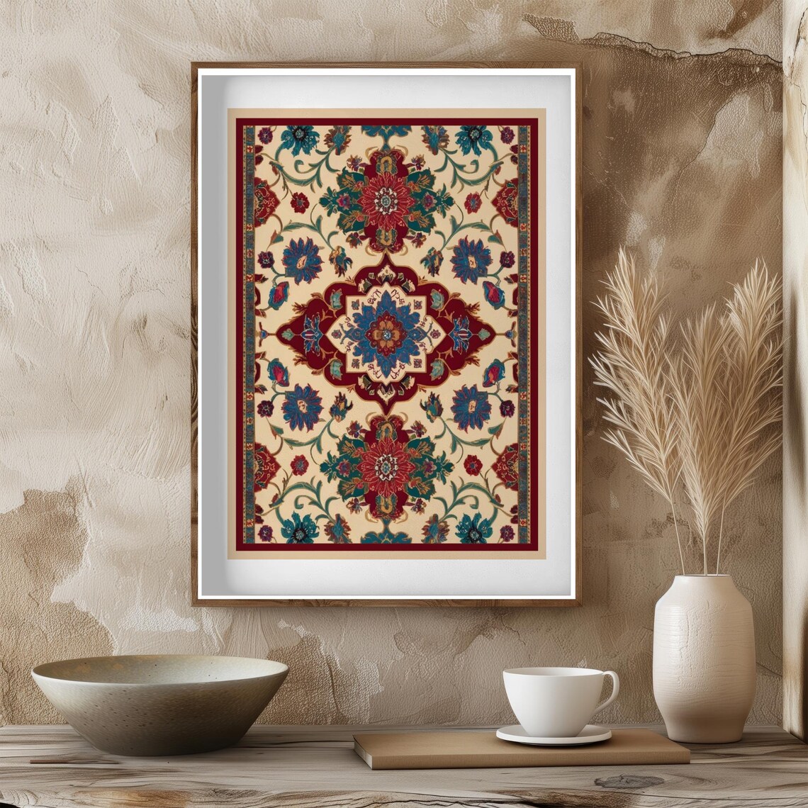 Traditional Turkish Ottoman Kilim Wall Art | Digital Download | Boho ...