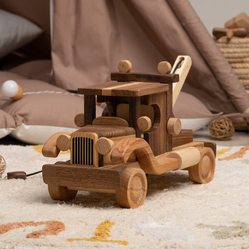 Big Wrecker Truck Toy, Wooden Big Toys, Kids Pretend Play / HANDMADE ...