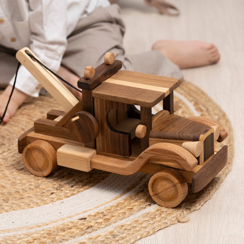 Big Wrecker Truck Toy, Wooden Big Toys, Kids Pretend Play / HANDMADE ...