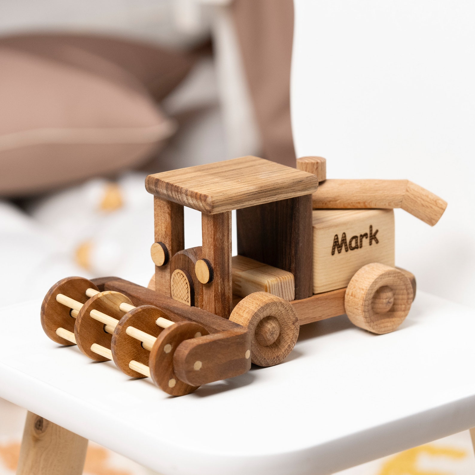 Wooden Combine Harvester, Wooden Farm Toys / PERSONALIZED - Etsy
