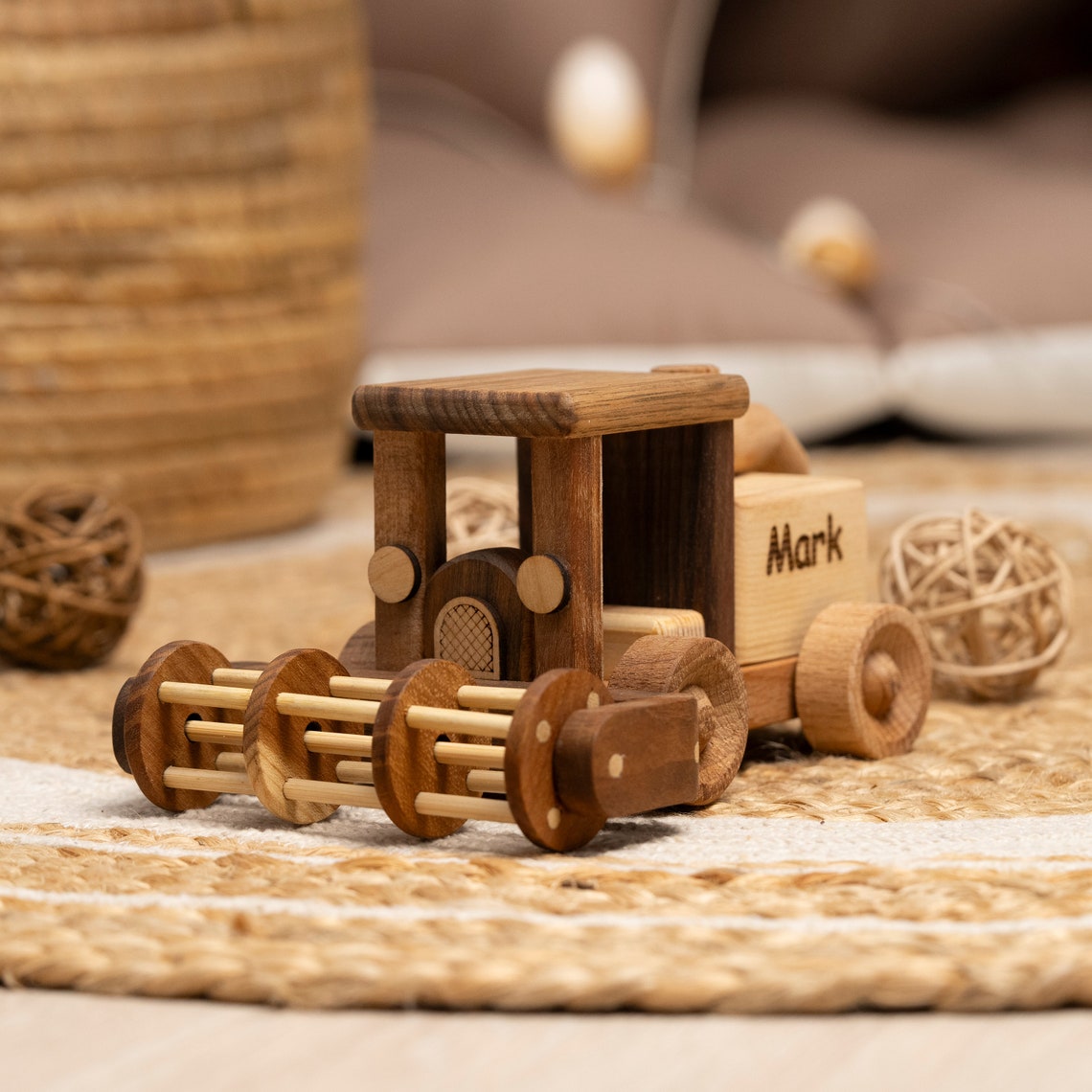 Wooden Combine Harvester, Wooden Farm Toys / PERSONALIZED - Etsy