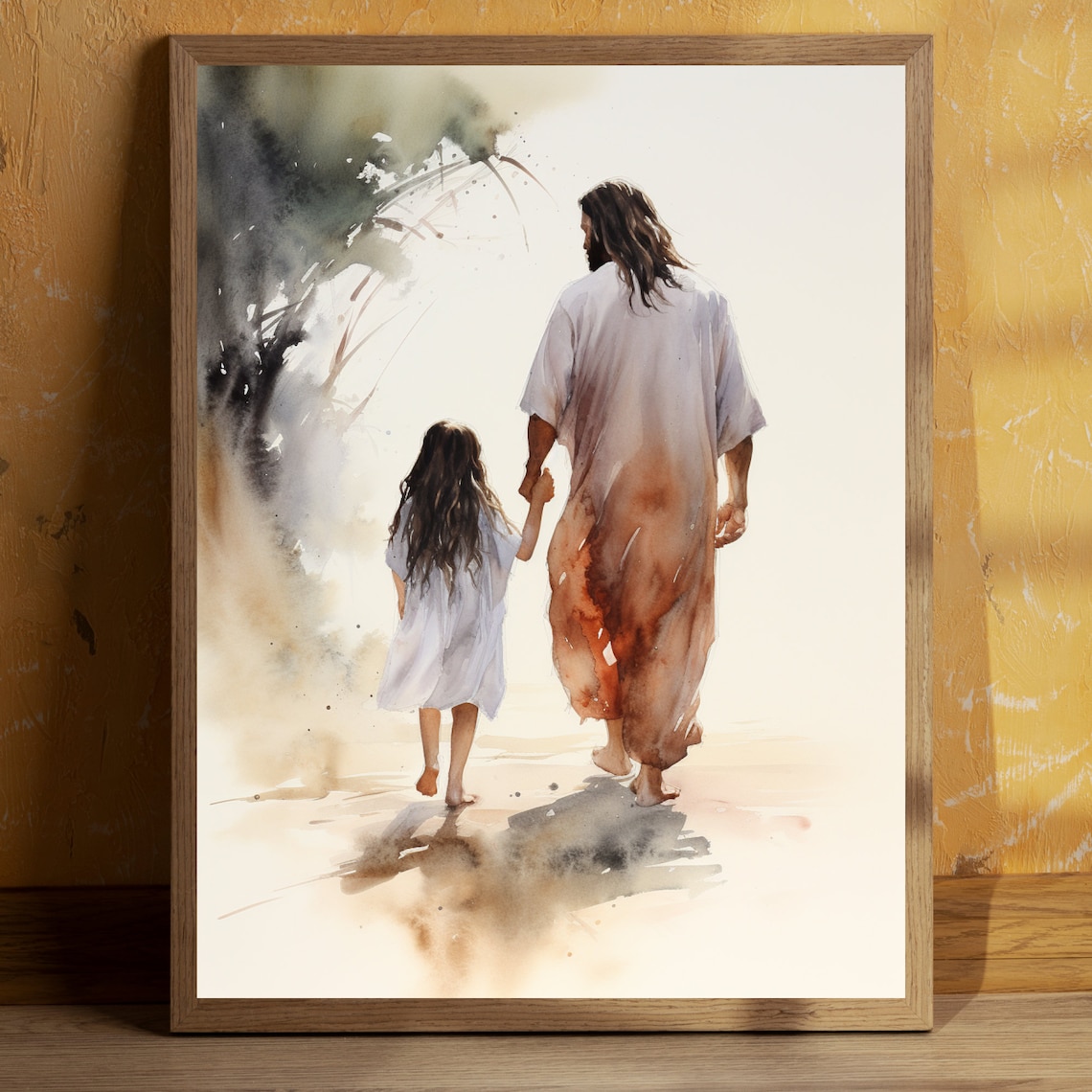 Safe in His Arms Digital Download Jesus Embracing Woman Christian Art ...