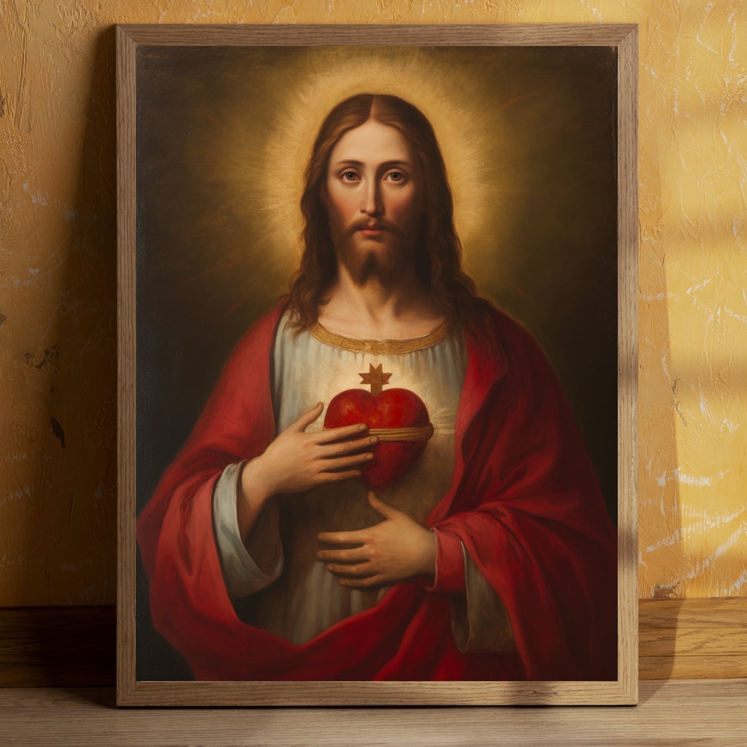 Sacred Heart of Jesus Christ Traditional Catholic Art Christian ...