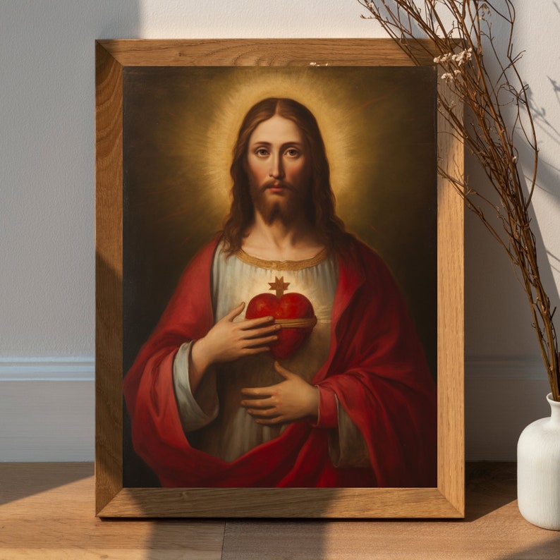 Sacred Heart of Jesus Christ Traditional Catholic Art Christian ...