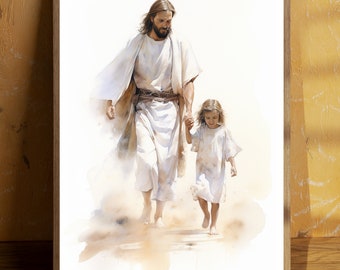 Follow Me Jesus, Jesus Walking Art, Bible Art, Christian Art, Jesus ...