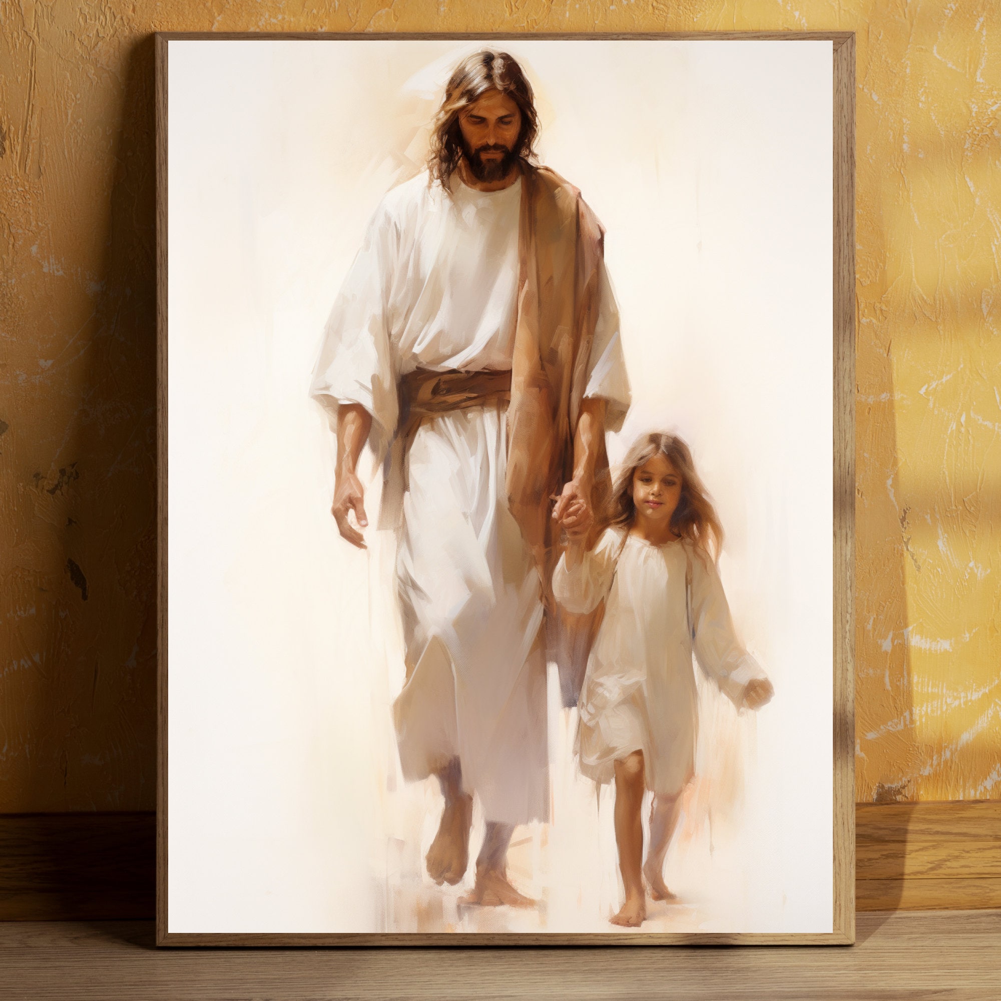 Christ With Girl, Jesus Portrait, Jesus Painting, Jesus Print, Jesus ...