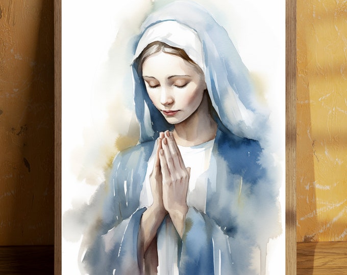 The Blessed Virgin Mary in Prayer, Digital Download - Etsy Canada