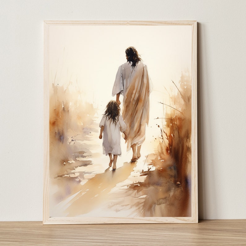Jesus, Savior, Pilot Me Digital Download Jesus Christ Walking With Girl ...