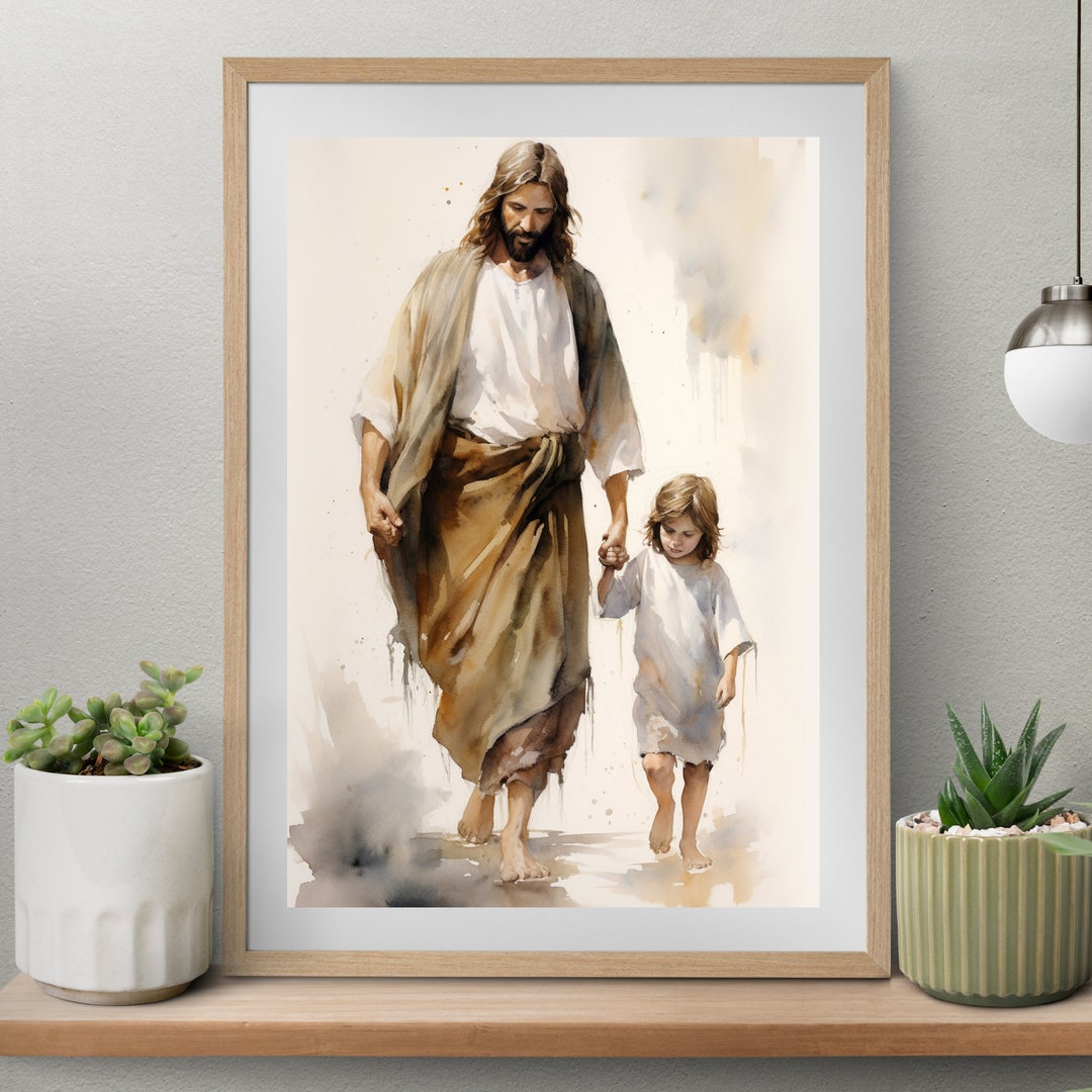 Jesus, Savior, Pilot Me Digital Download Jesus Christ Walking With Girl ...