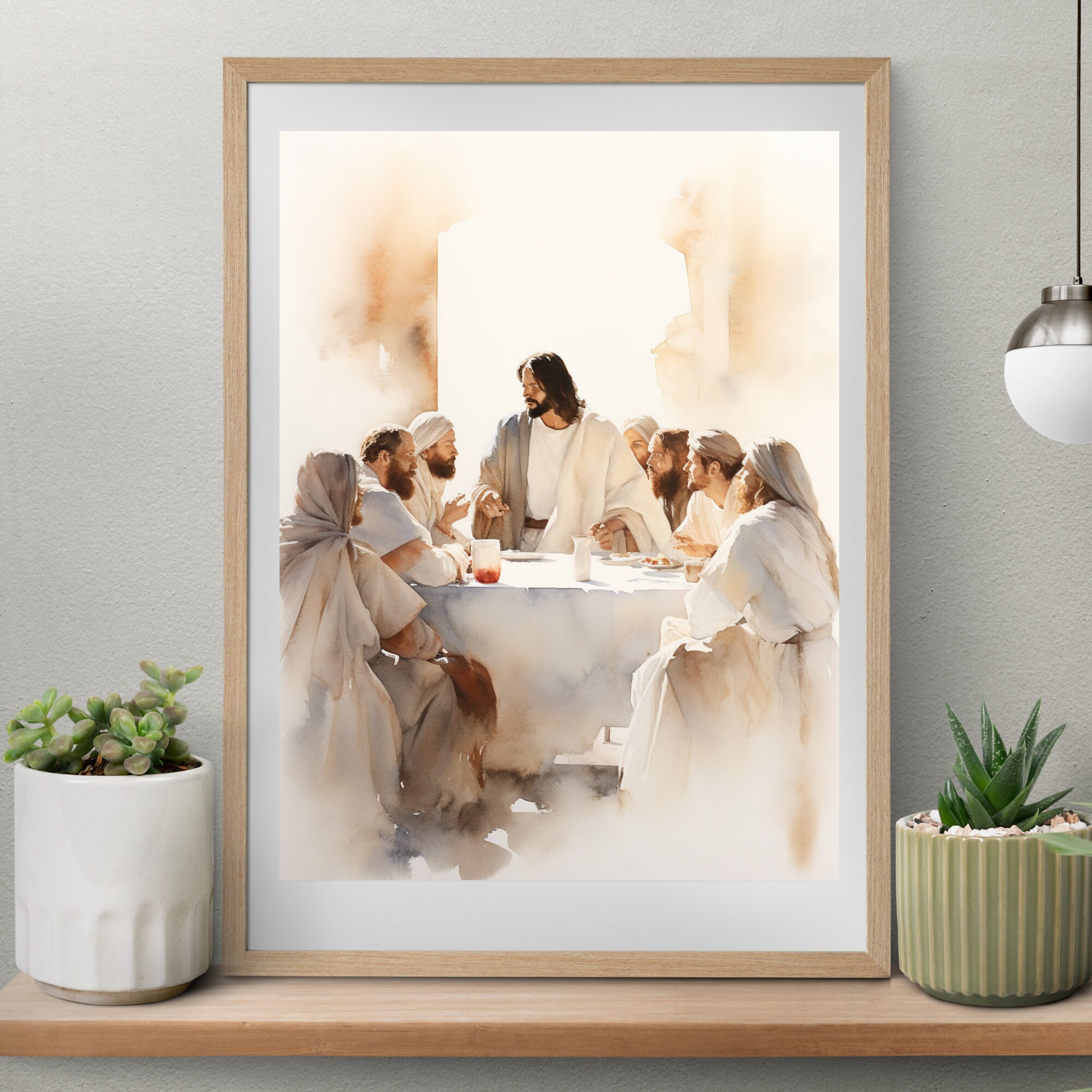 The Last Supper, Digital Print, Sketches, Jesus Art, Bible Wall Decor ...