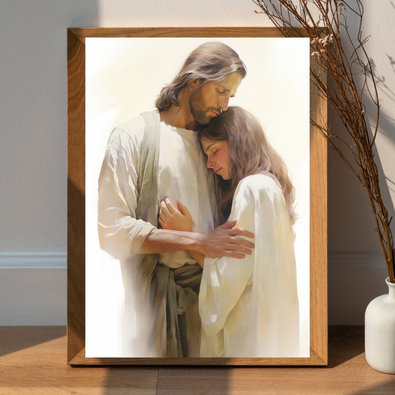 Always With You, Christian Art, Jesus and Woman Prayer, Jesus Painting ...