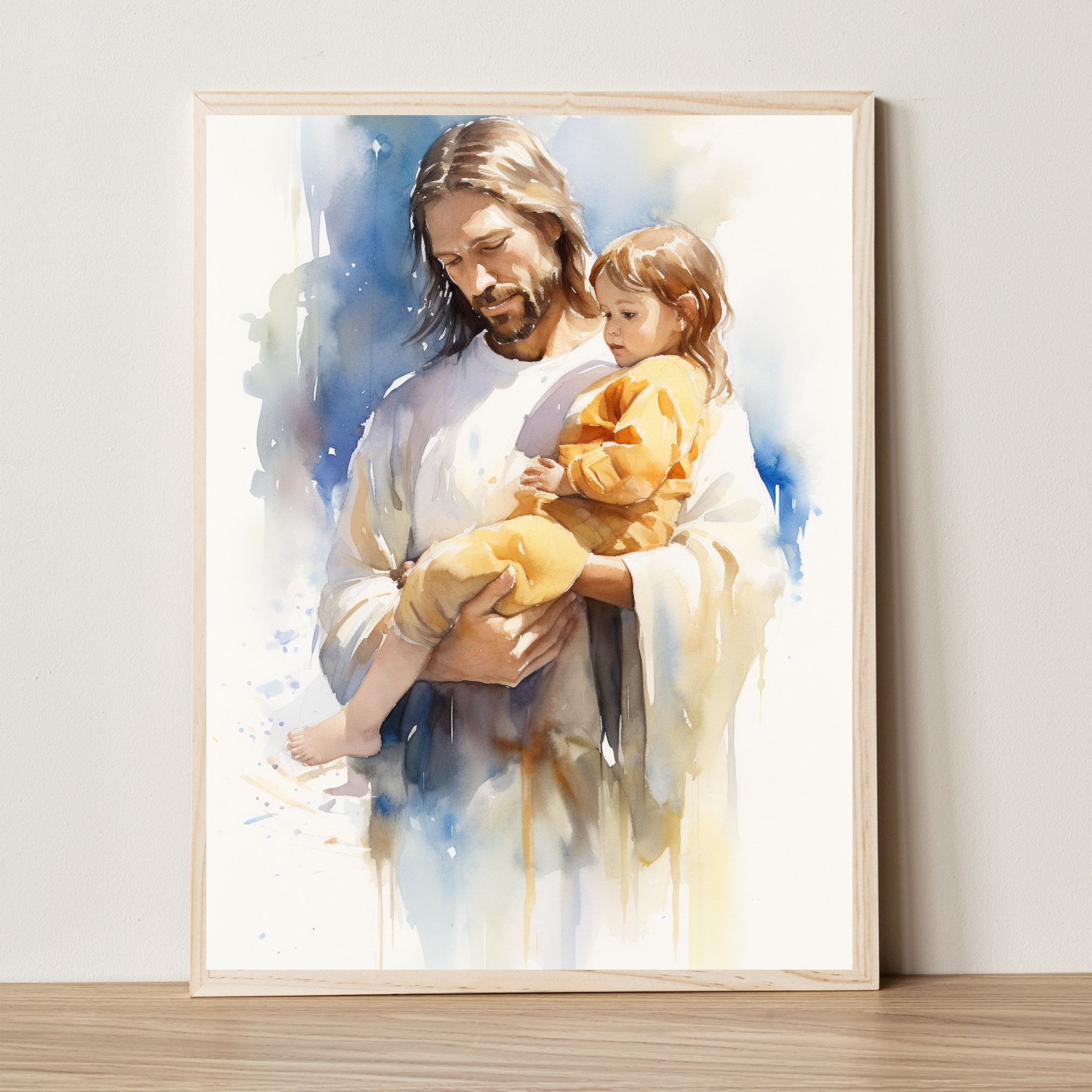 St.joseph and Baby Jesus Art Printable Bundle Saint Art St. Joseph Art ...