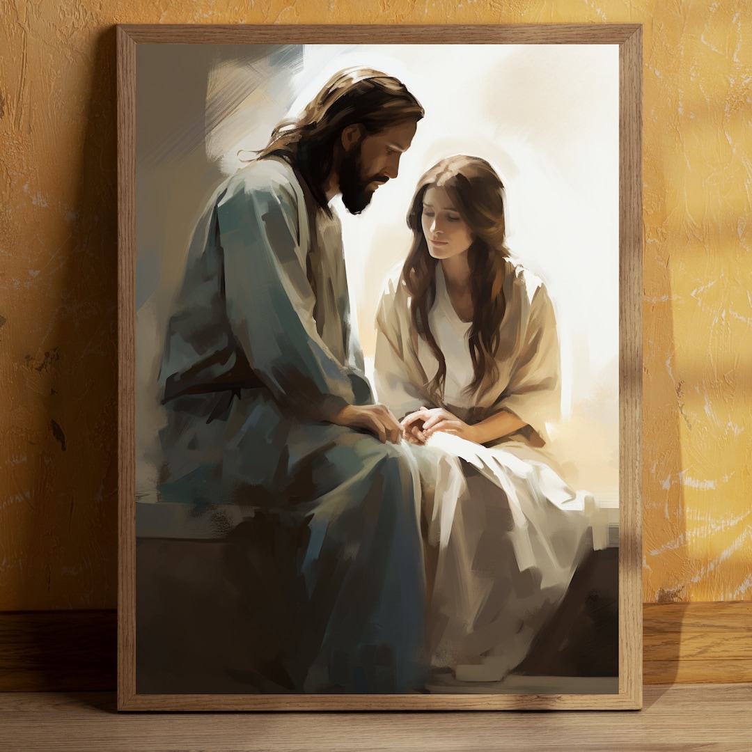 Come Follow Me | Jesus Christ Walking With Children | Bible Art ...