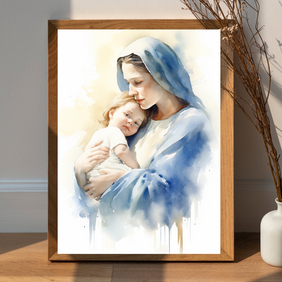 Blessed Mother Mary Crown of Flowers / Printable Bundle , Catholic Gift ...