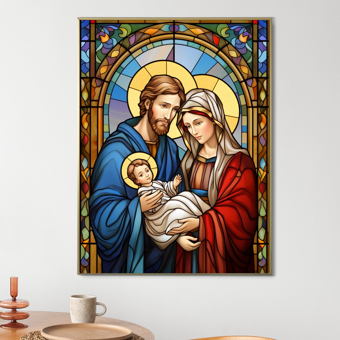 Traditional Catholic Holy Family Art Renaissance Print Mary Joseph and ...
