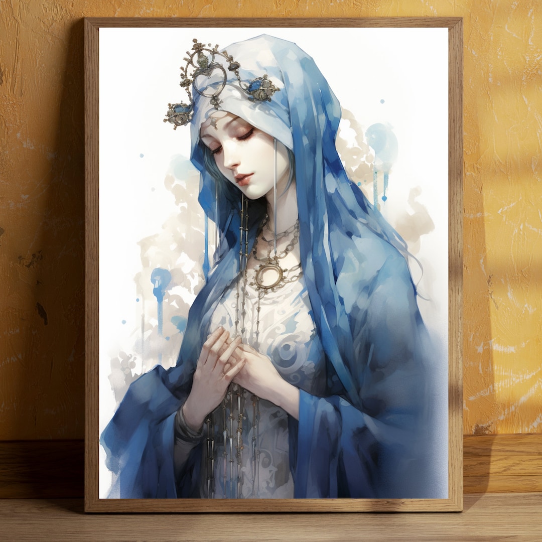 Mother Mary’s Blue Mantle Digital Art ,under Your Protection,our Lady ...