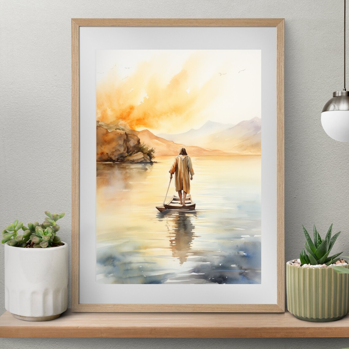 Peace Be Still Digital Download Jesus Wall Art Jesus Walking on Water ...