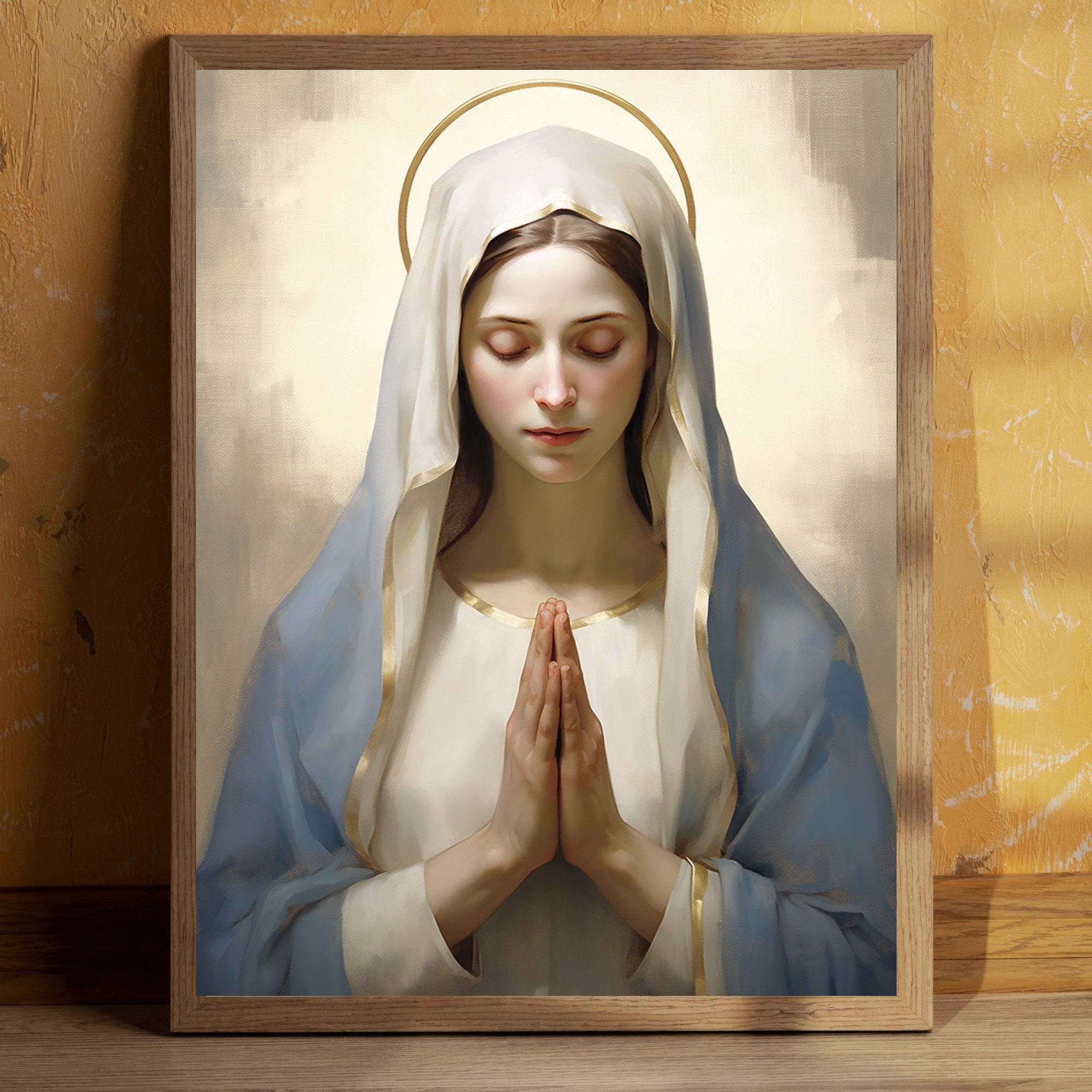 Immaculate Heart of the Virgin Mary Digital File, Virgin Mary Art ...